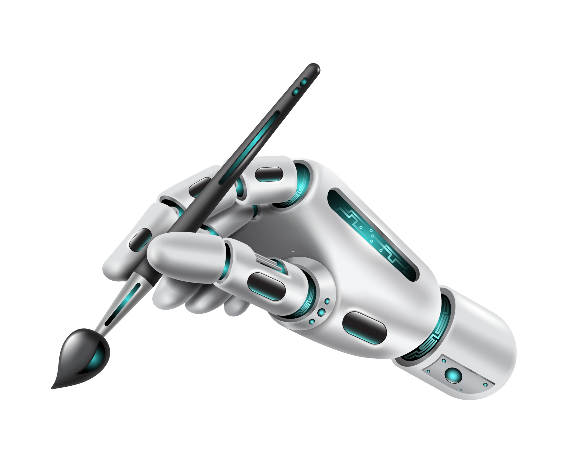 Robotic Hand Loaded With Intelligent Algorithms And Recognition Programs To Create And Draw