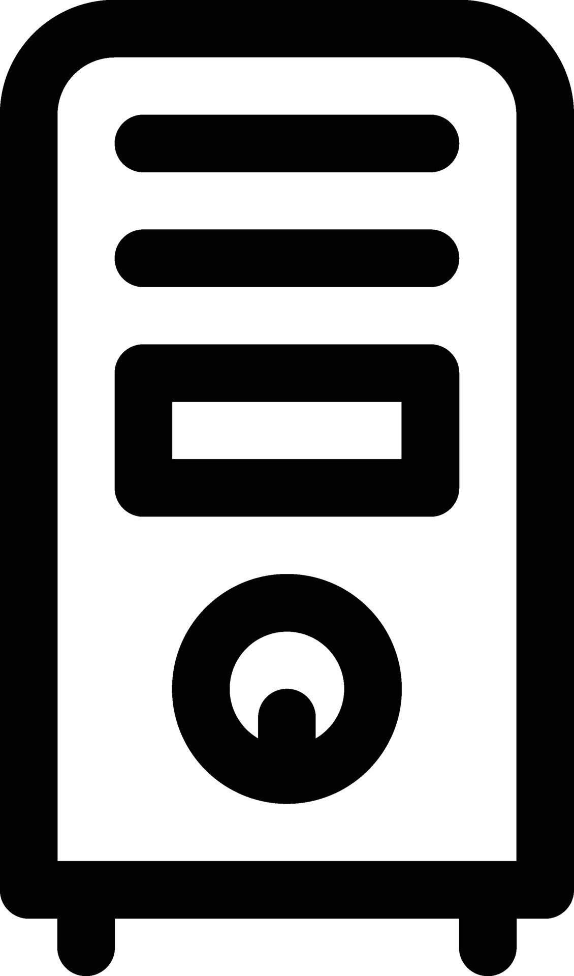 Computer Tower Vector Icon 32540133 Vector Art At Vecteezy