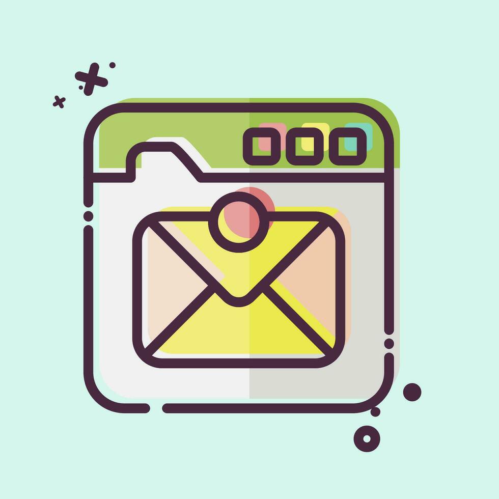 Icon Inbox Mail. related to Communication symbol. MBE style. simple ... Icon Inbox Mail. related to Communication symbol. MBE style. simple ...