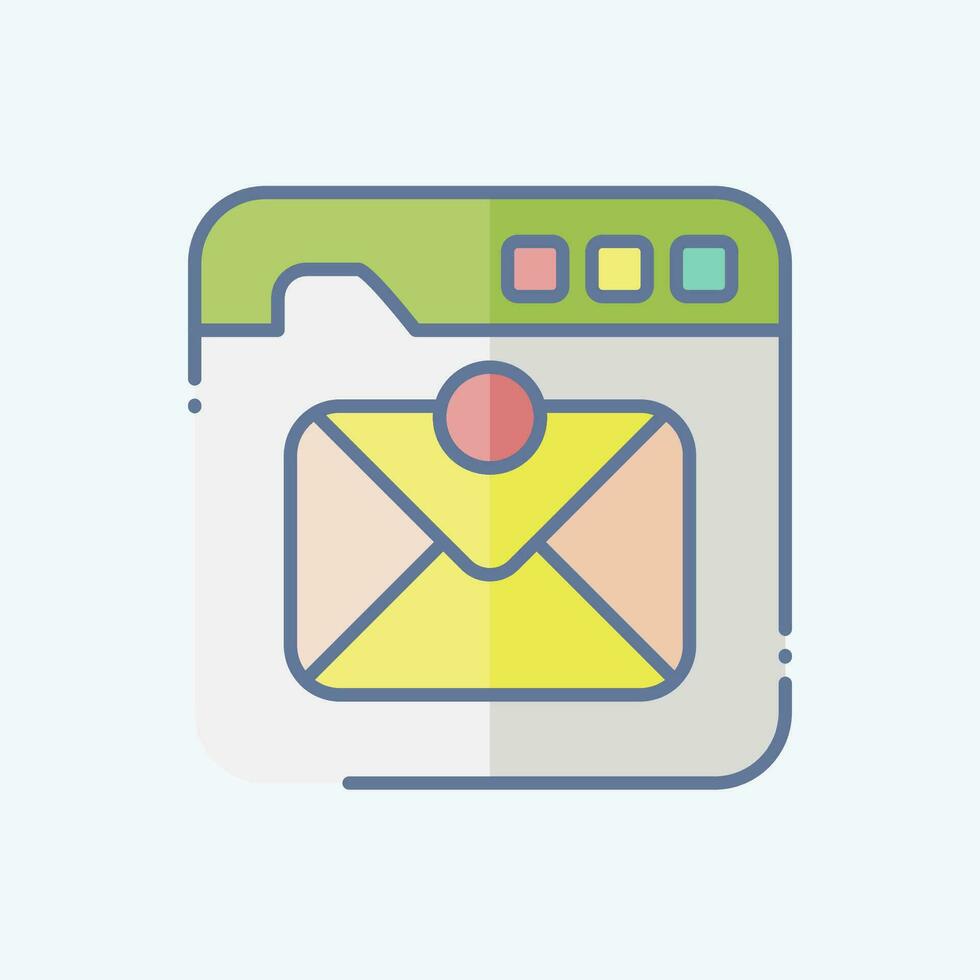 Icon Inbox Mail. related to Communication symbol. doodle style. simple ... Icon Inbox Mail. related to Communication symbol. doodle style. simple ...