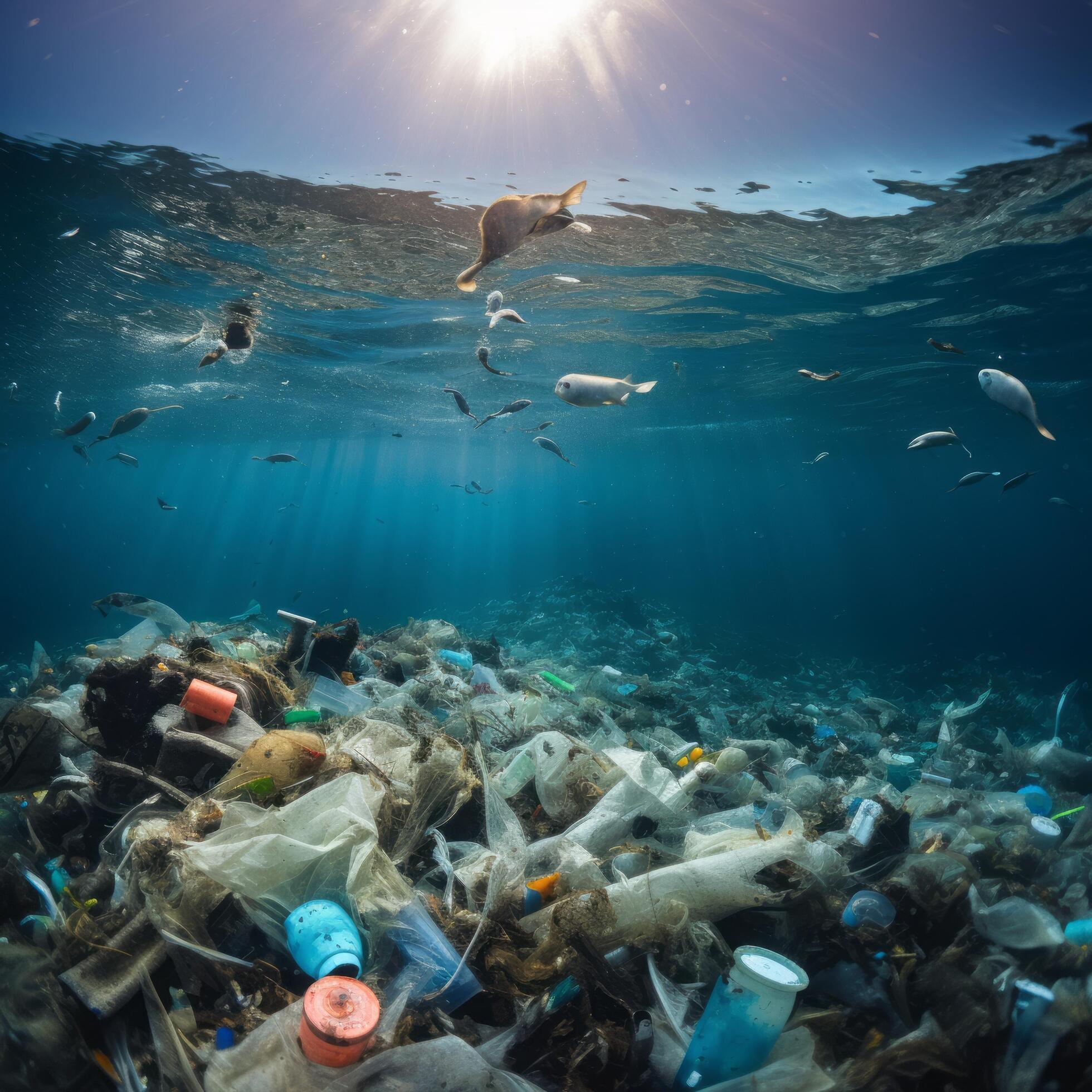 Ai Generated A Striking Image Depicting The Devastating Impact Of Ocean