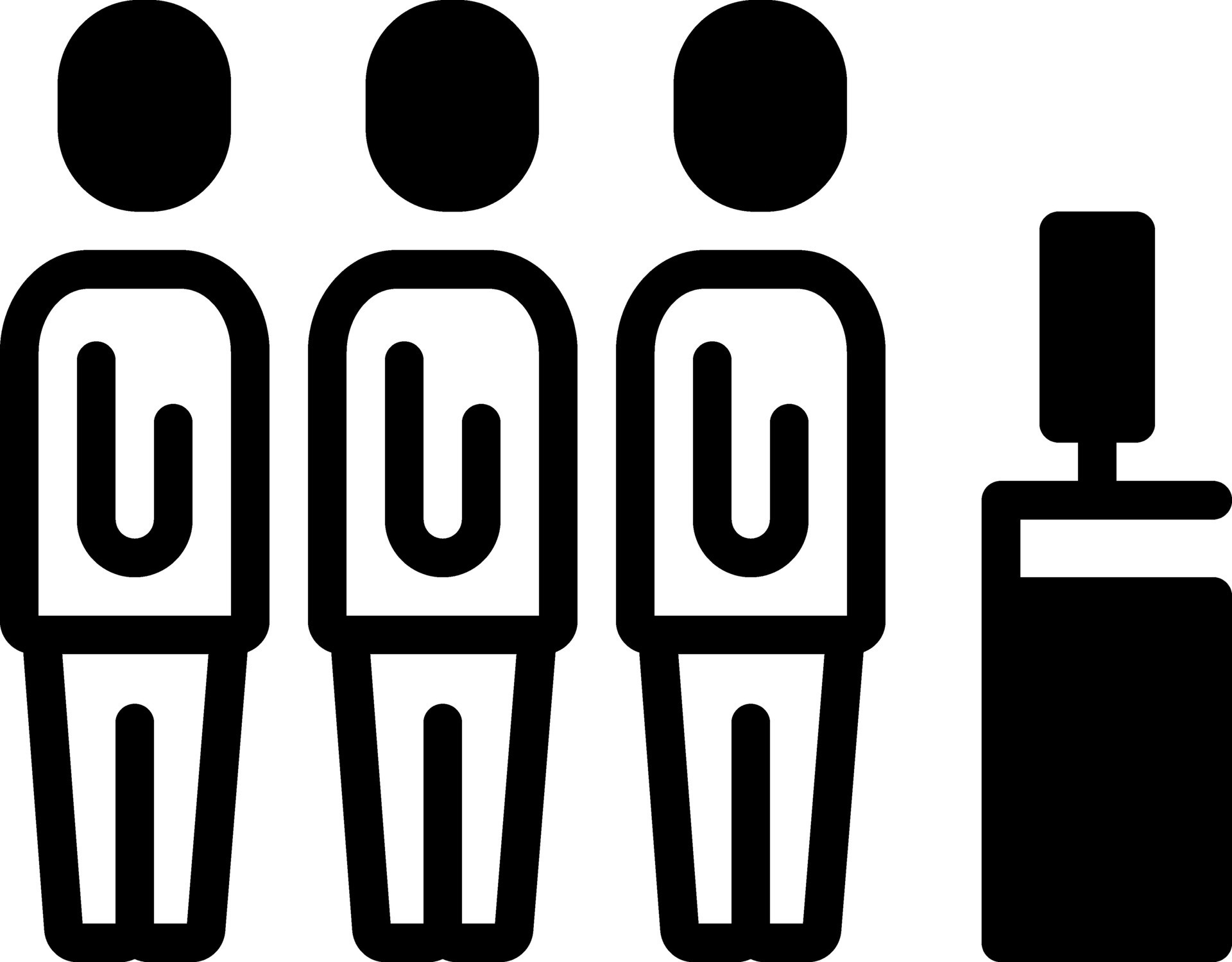 solid icon for queue 32549086 Vector Art at Vecteezy