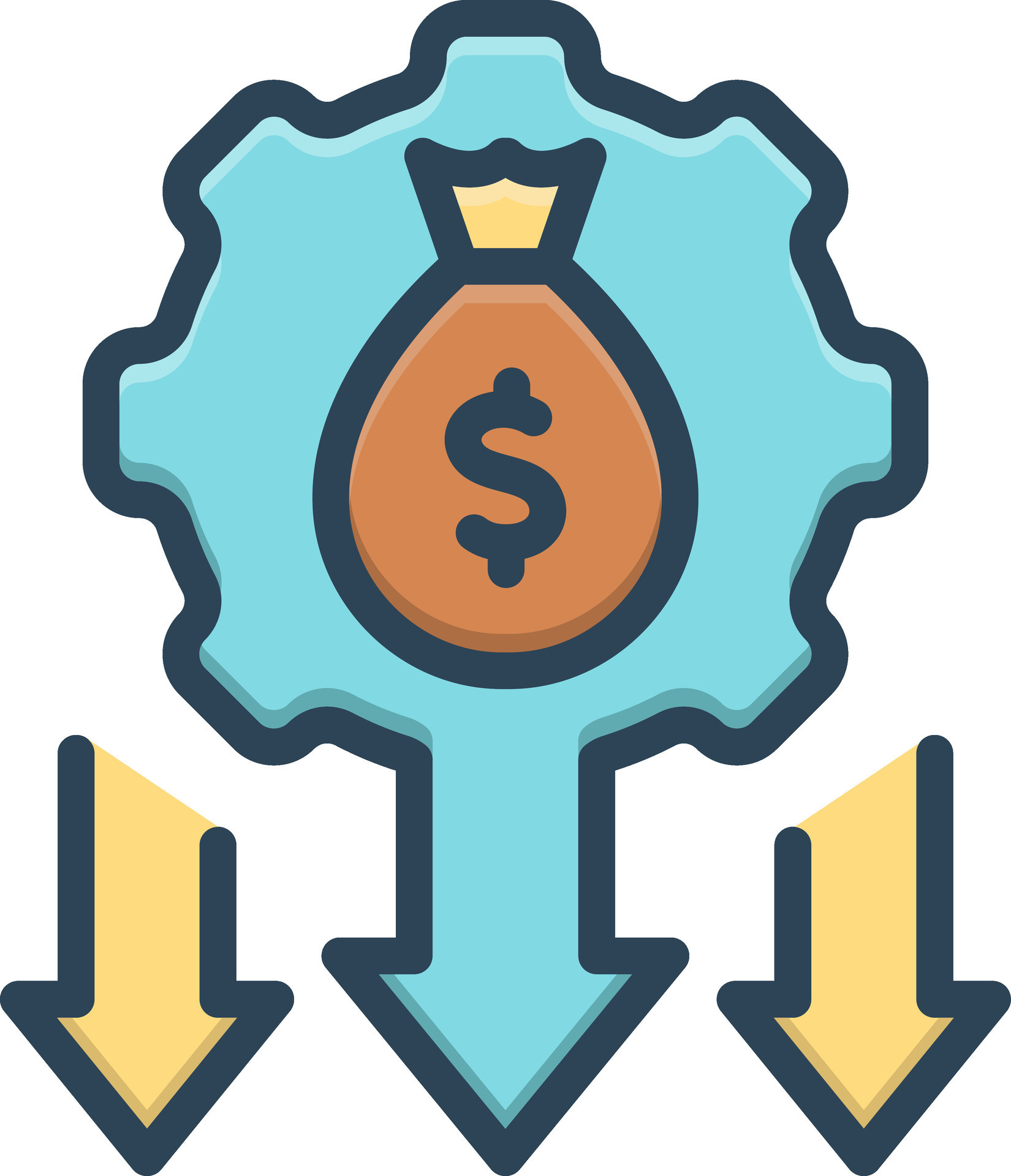 color icon for reductions 32549087 Vector Art at Vecteezy