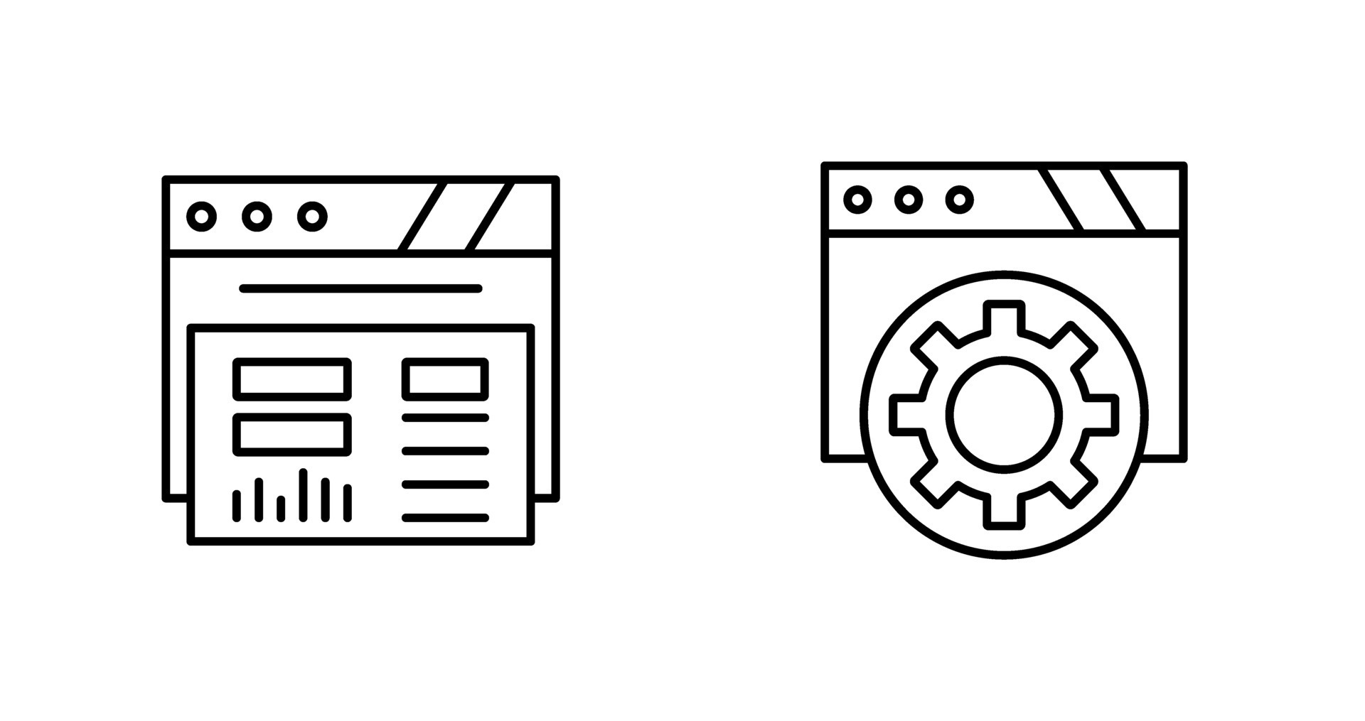 Dashboard and Browser Icon 32549531 Vector Art at Vecteezy