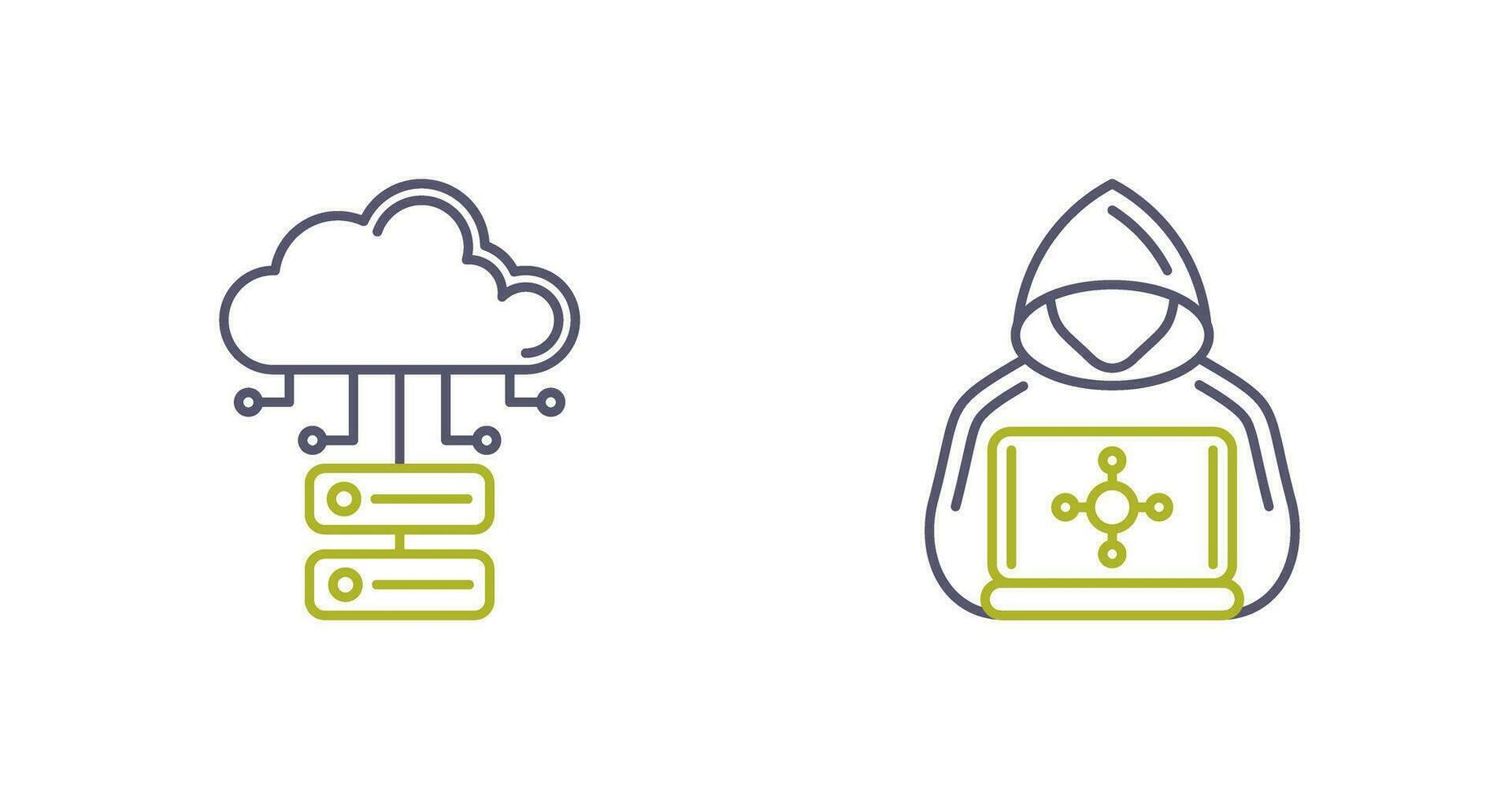 Cloud Database and Hacker Icon 32613251 Vector Art at Vecteezy