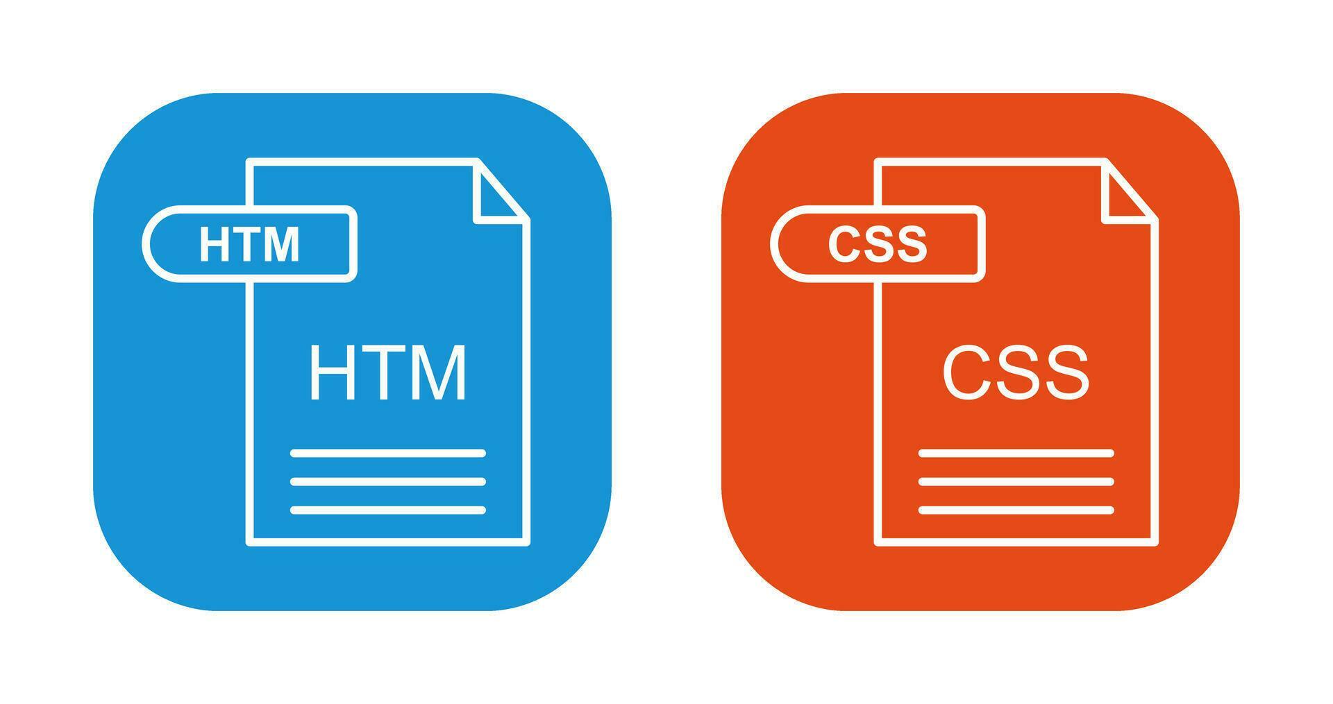 HTM and CSS Icon 32614402 Vector Art at Vecteezy