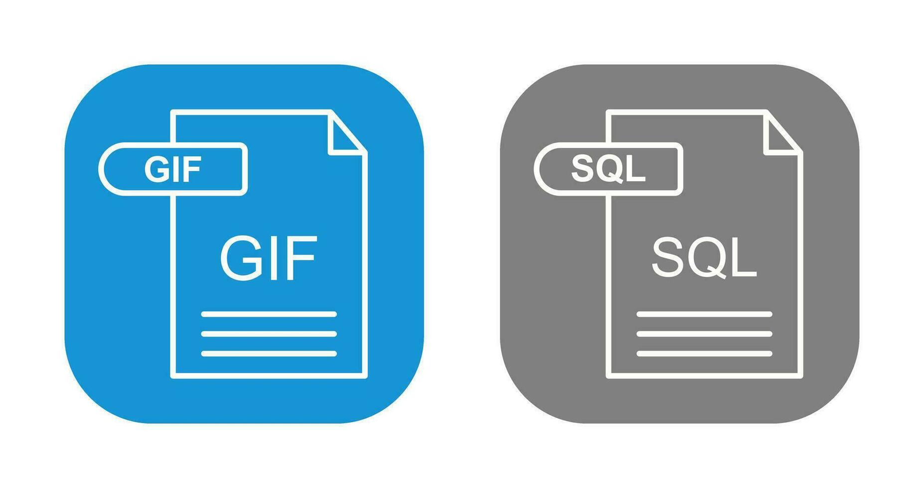 GIF and SQL Icon 32614842 Vector Art at Vecteezy