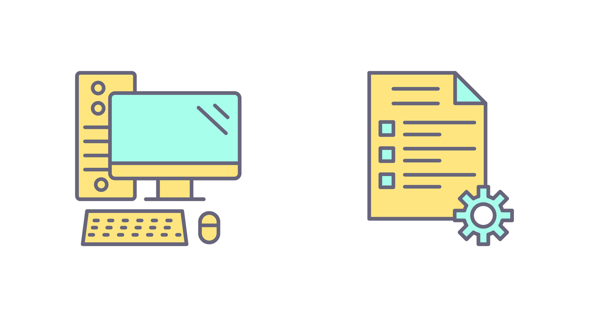 Computer and Test Icon 32615887 Vector Art at Vecteezy