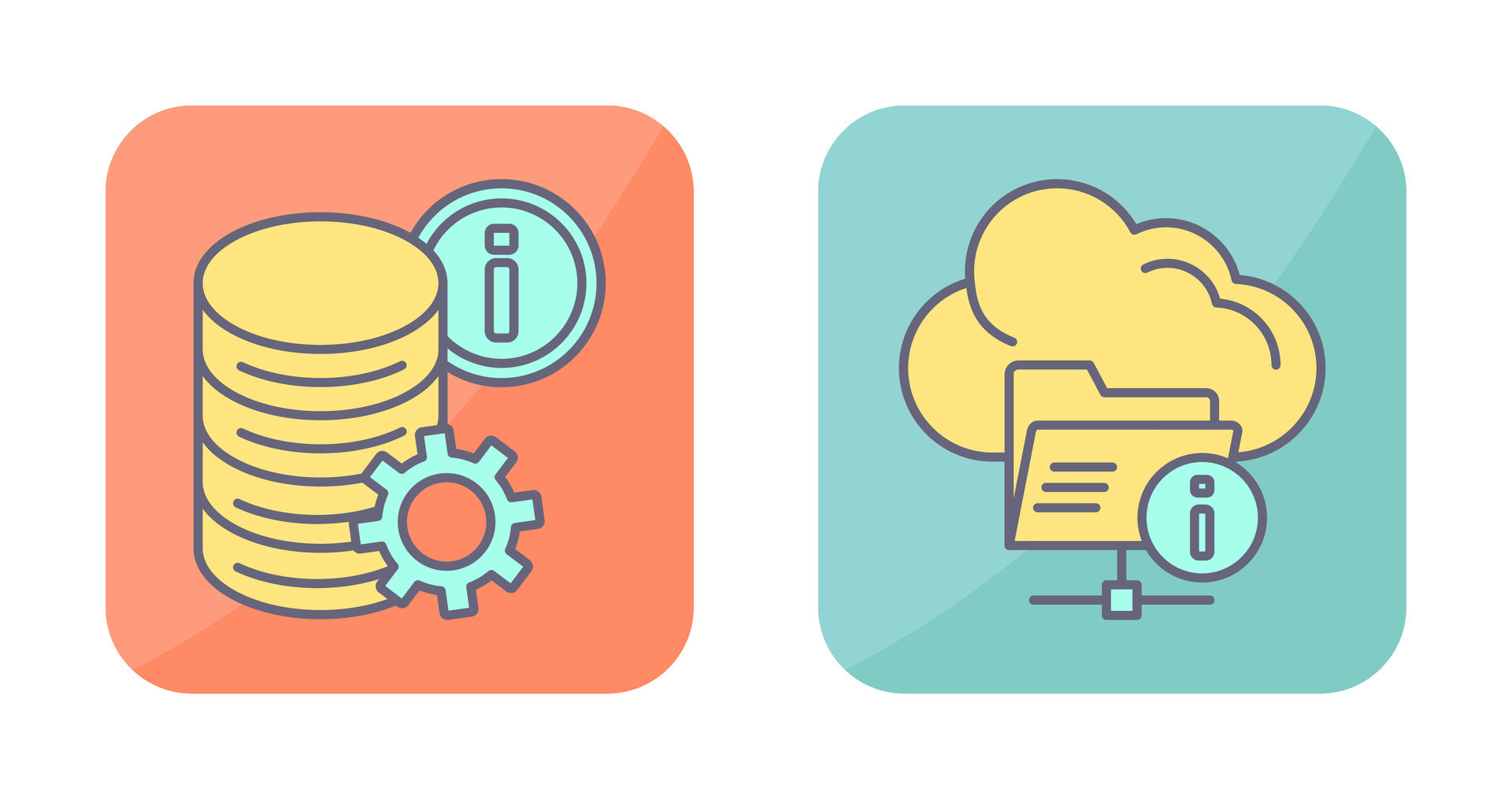 data and folder Icon 32617887 Vector Art at Vecteezy