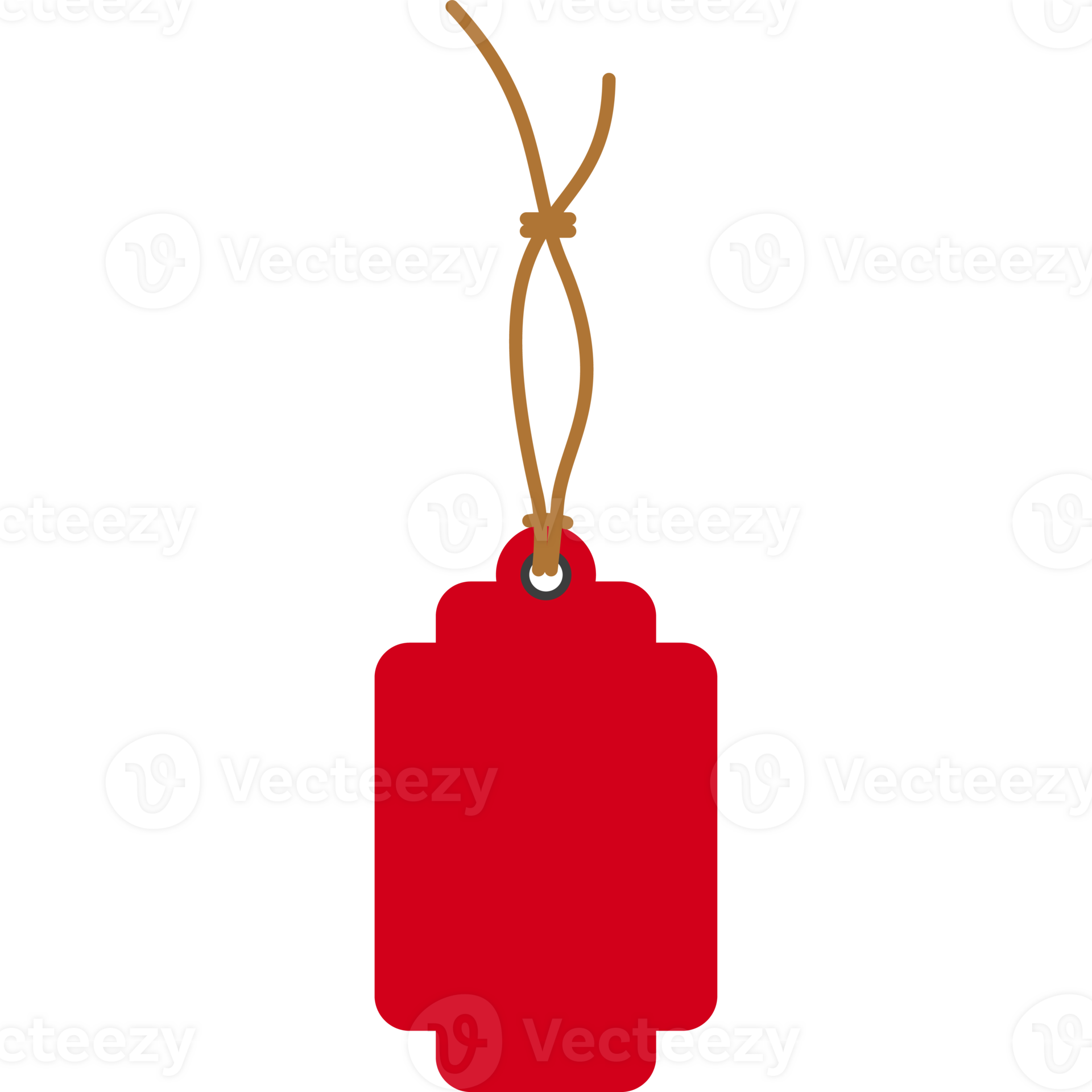 Isolated Empty Red Price Tag Hanging Label PNG 32621261 PNG
