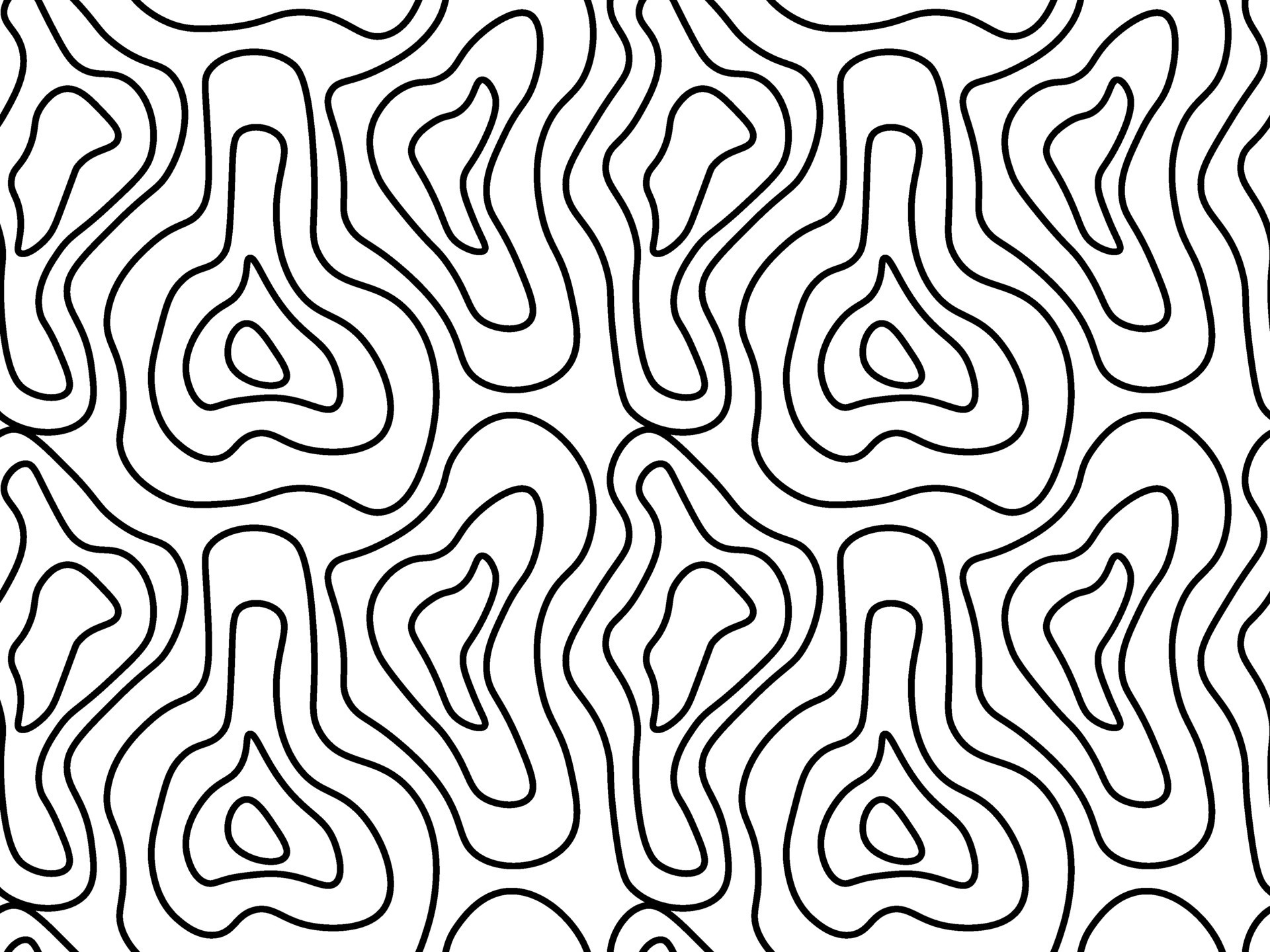 Seamless vector pattern of abstract continuous single line. One line ...