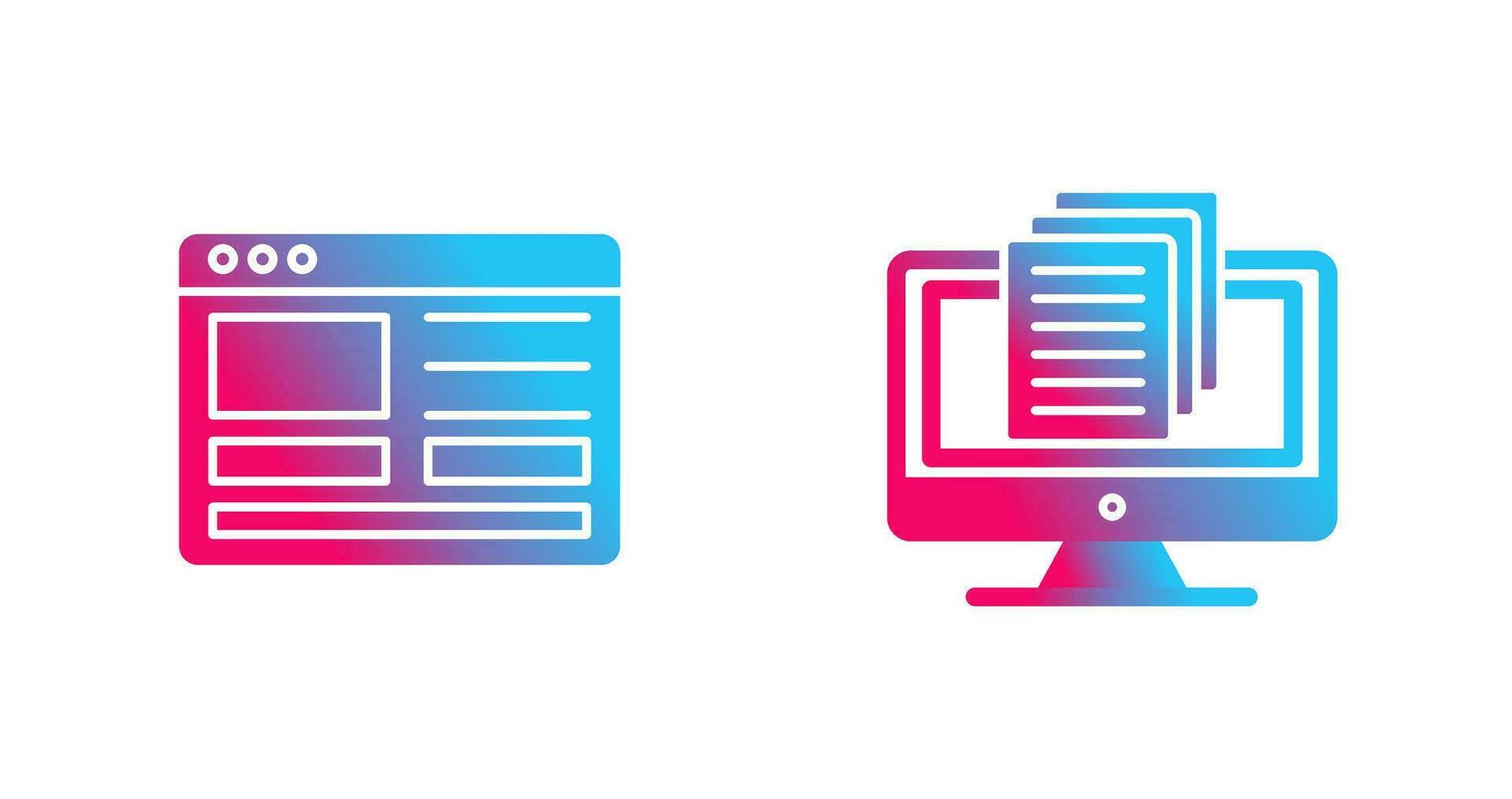 Web Design and Document Icon 32639443 Vector Art at Vecteezy