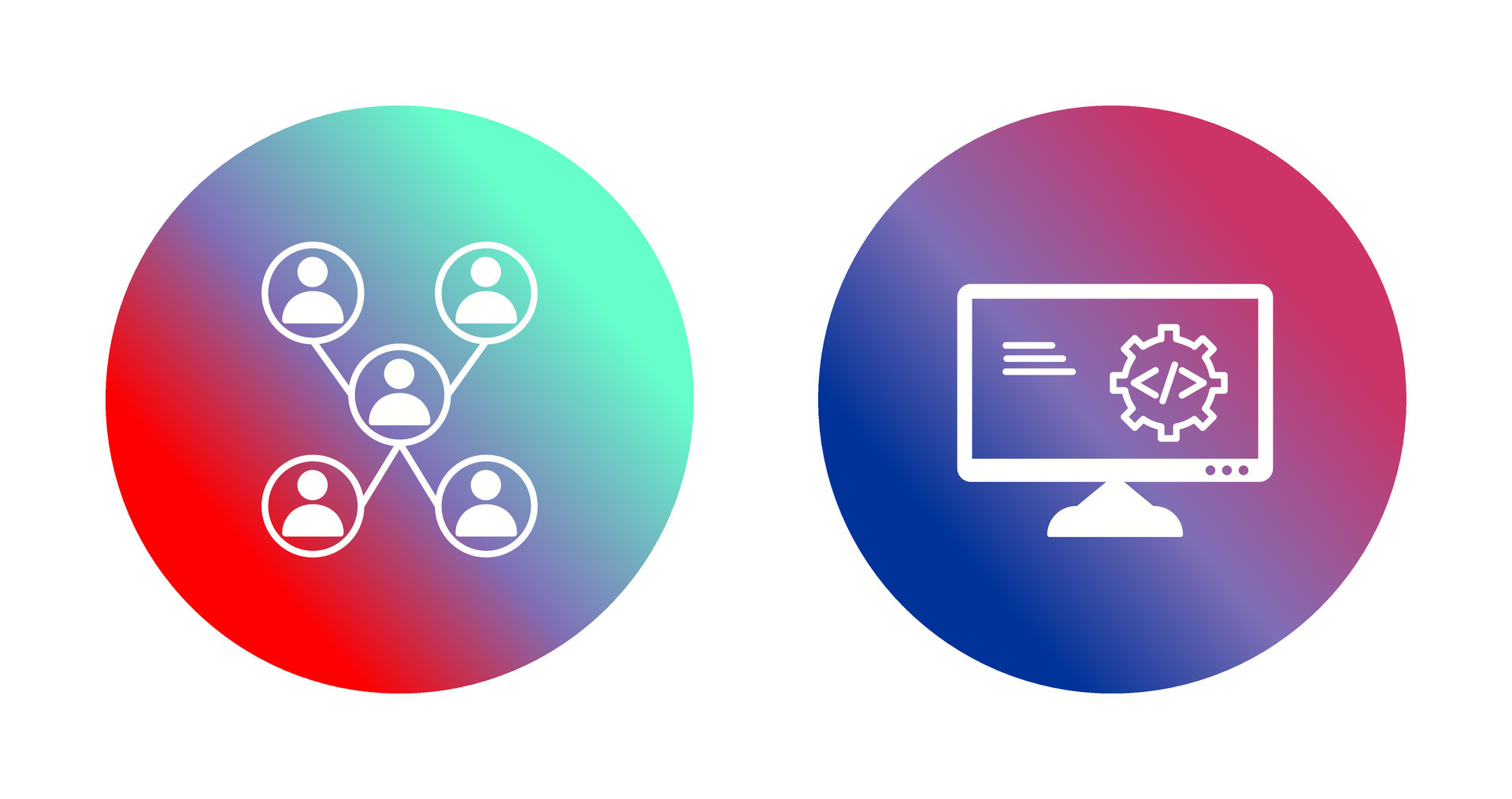 Company Network and Code Optimization Icon 32641729 Vector Art at Vecteezy