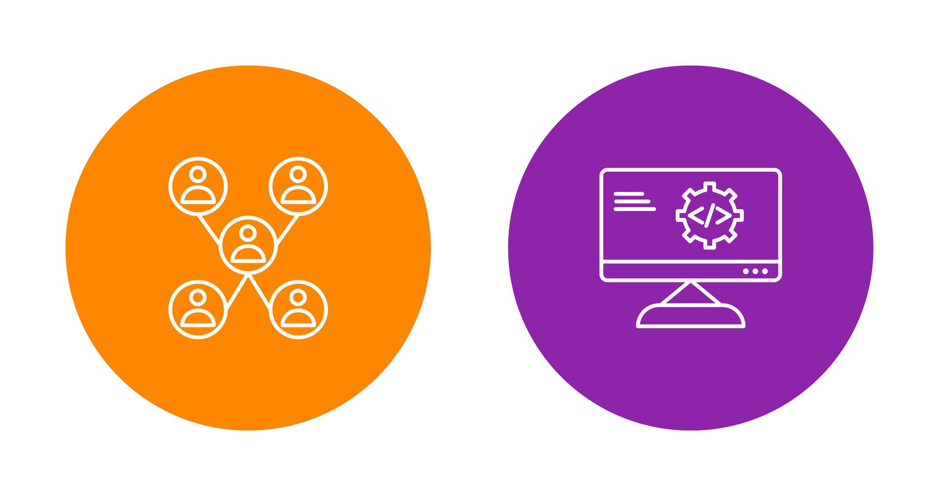 Company Network and Code Optimization Icon 32654411 Vector Art at Vecteezy