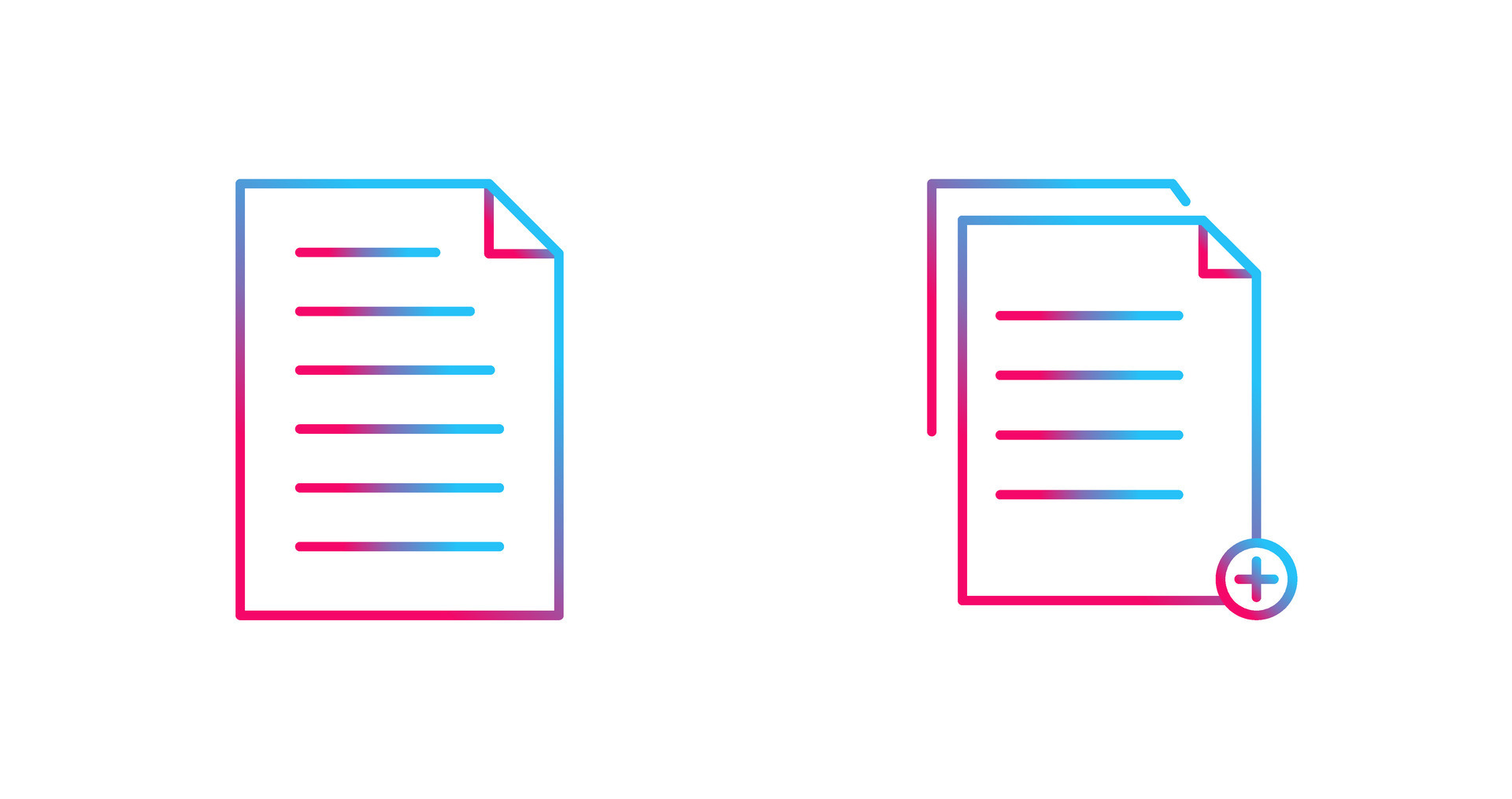 document and two files Icon 32655280 Vector Art at Vecteezy