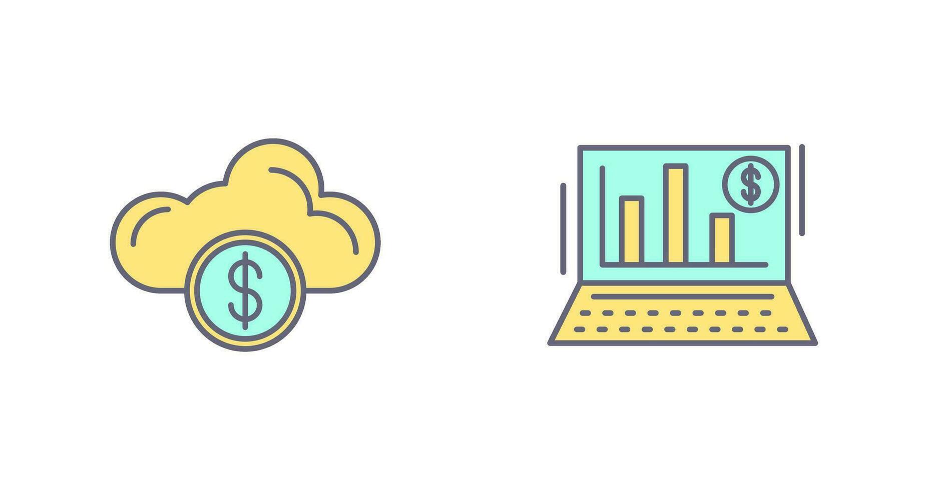 Cloud Computing and Bar Chart Icon 32660586 Vector Art at Vecteezy
