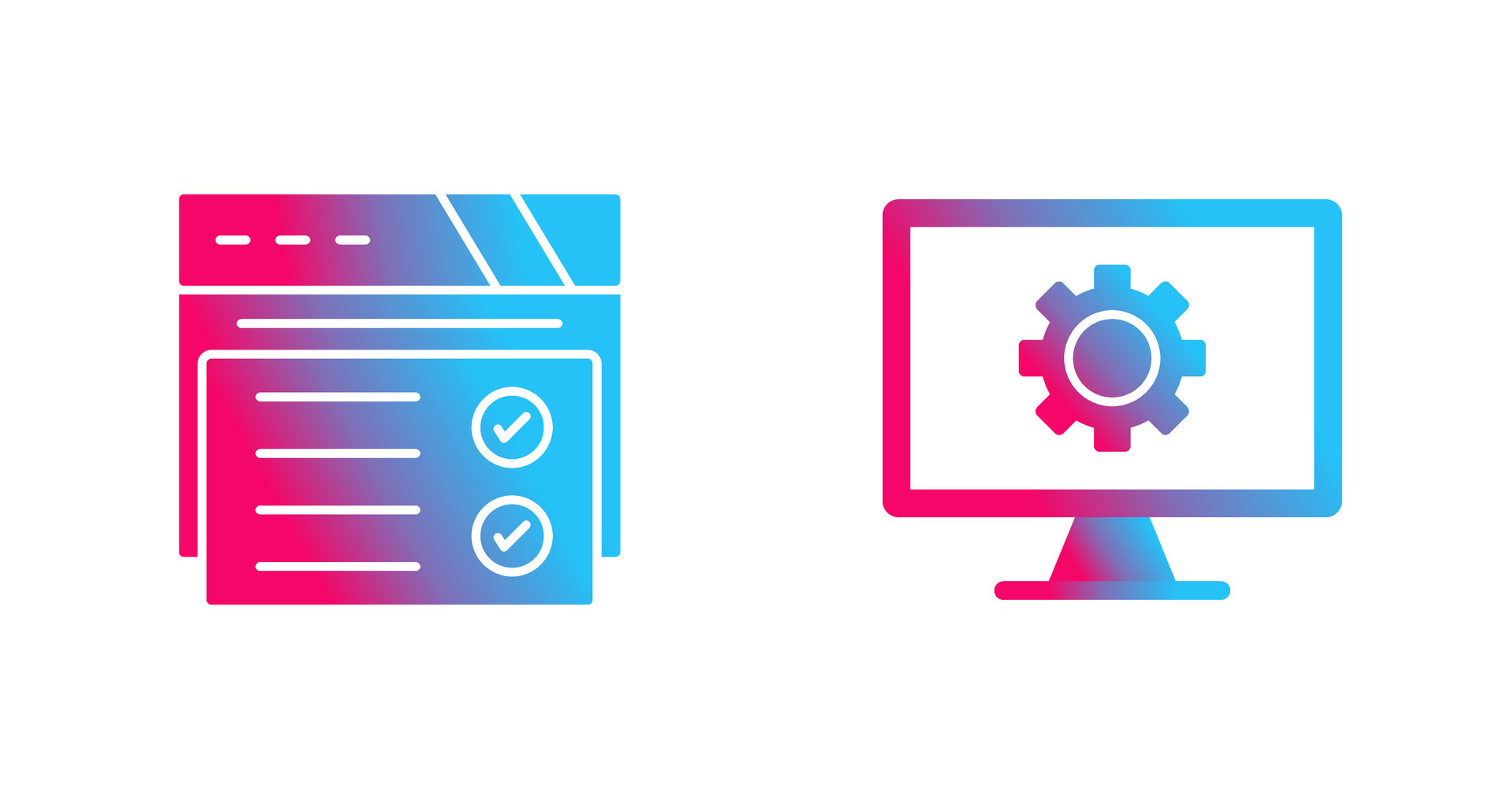 Web Browser and Monitor Screen Icon 32665490 Vector Art at Vecteezy