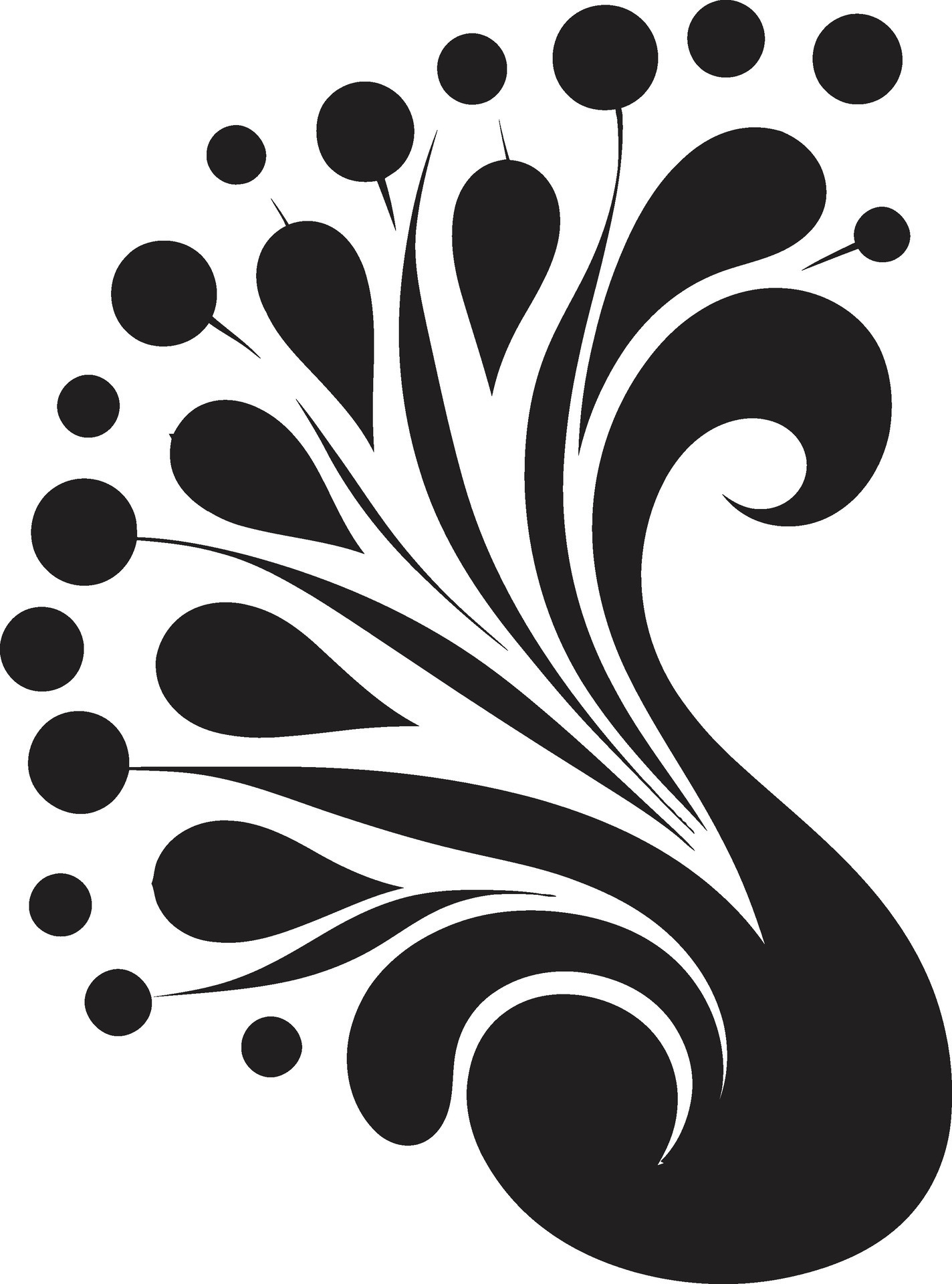 Lustrous Legacy Vector Peacock Icon Feline Fantasia Black Peacock Emblem 32684007 Vector Art At