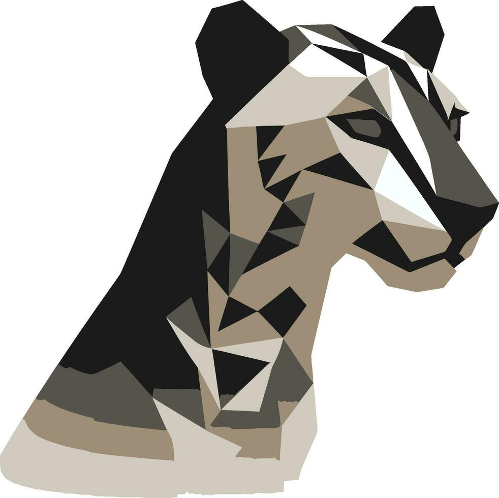 Feline Artistry Abstract Cheetah Impression Sleek Lines Midnight Sprint Symbol 32696707 Vector