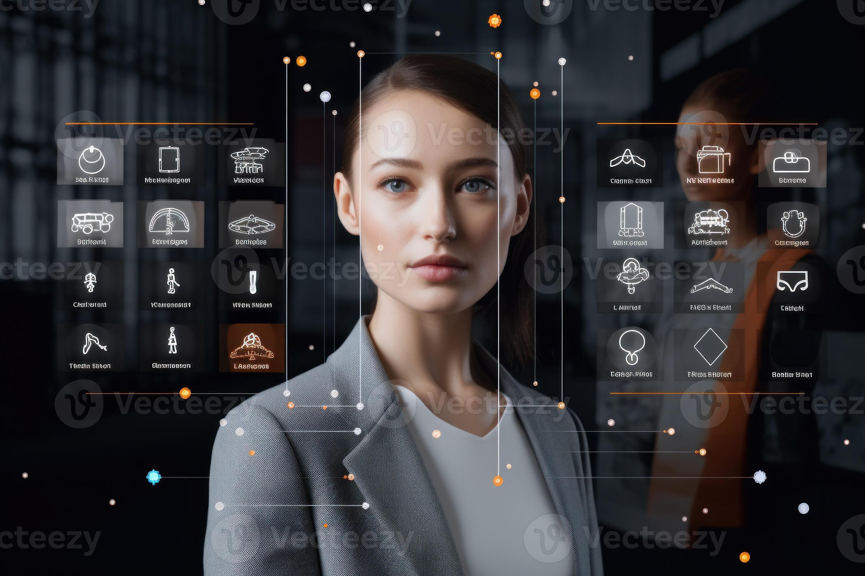 Efficient Face detection analyze. Generate Ai 32696995 Stock Photo at Vecteezy