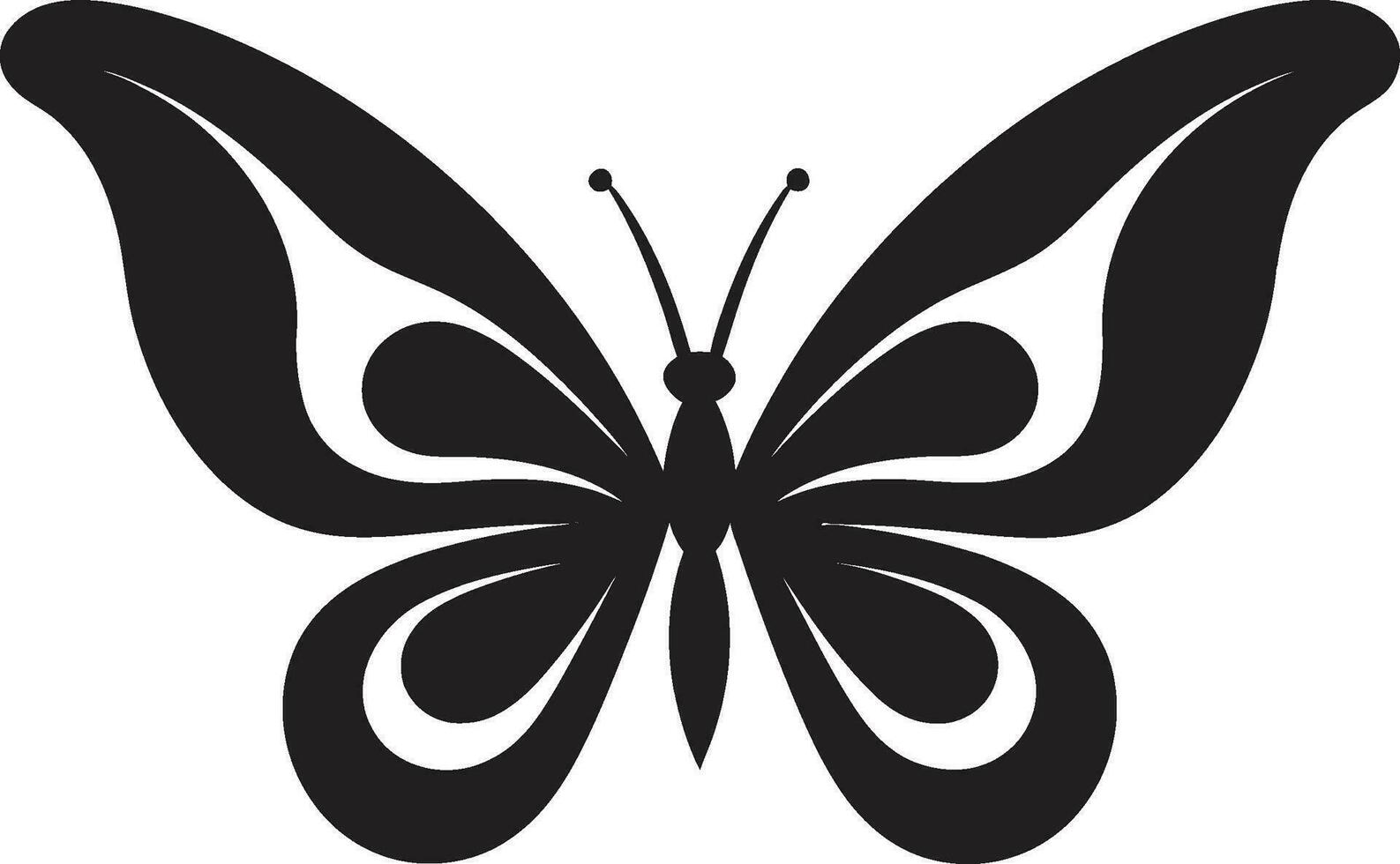 Artistic Elegance Butterfly Emblem Elegance Takes Wing Black Vector Butterfly Icon 32698099 ...