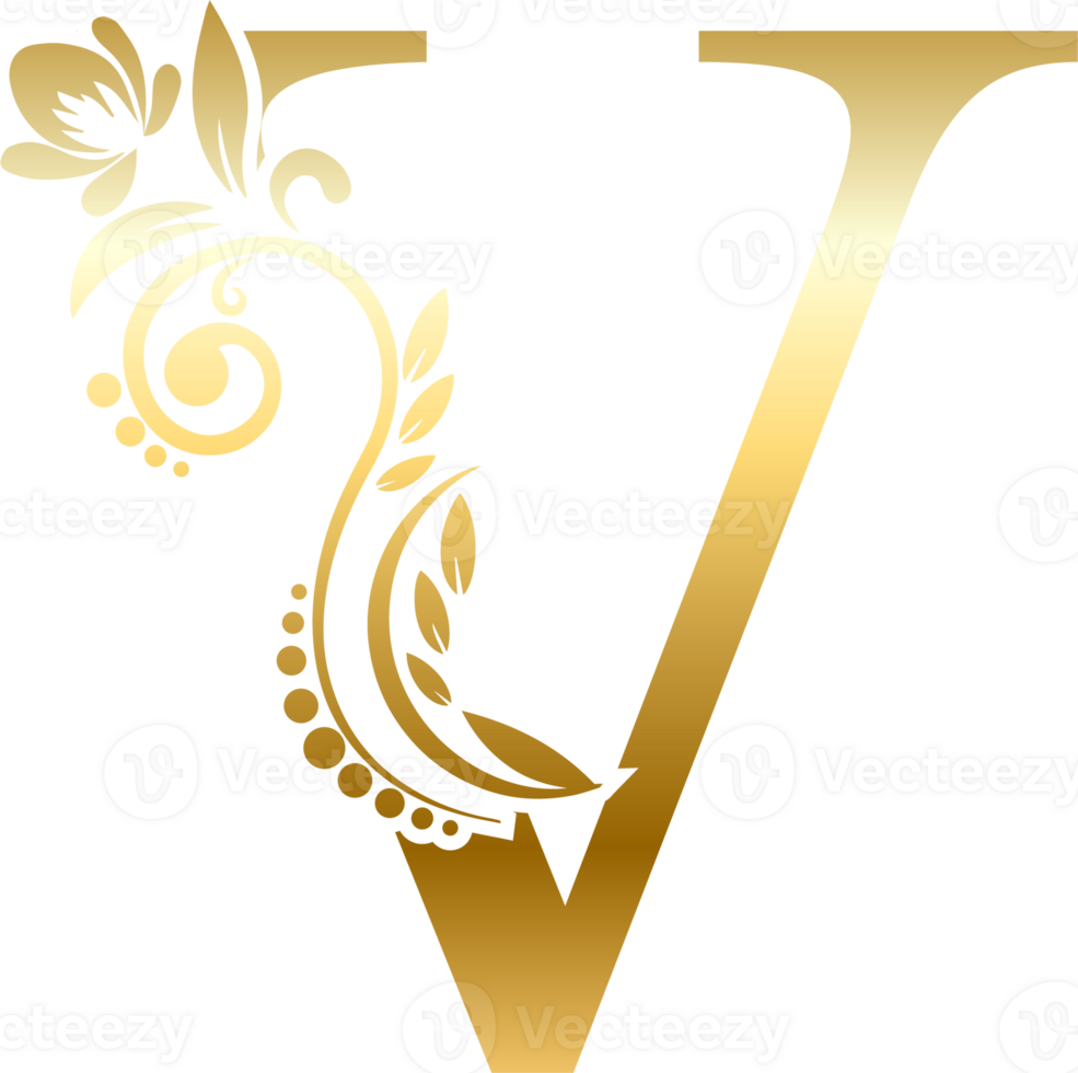 Gold Letter V 32699932 PNG