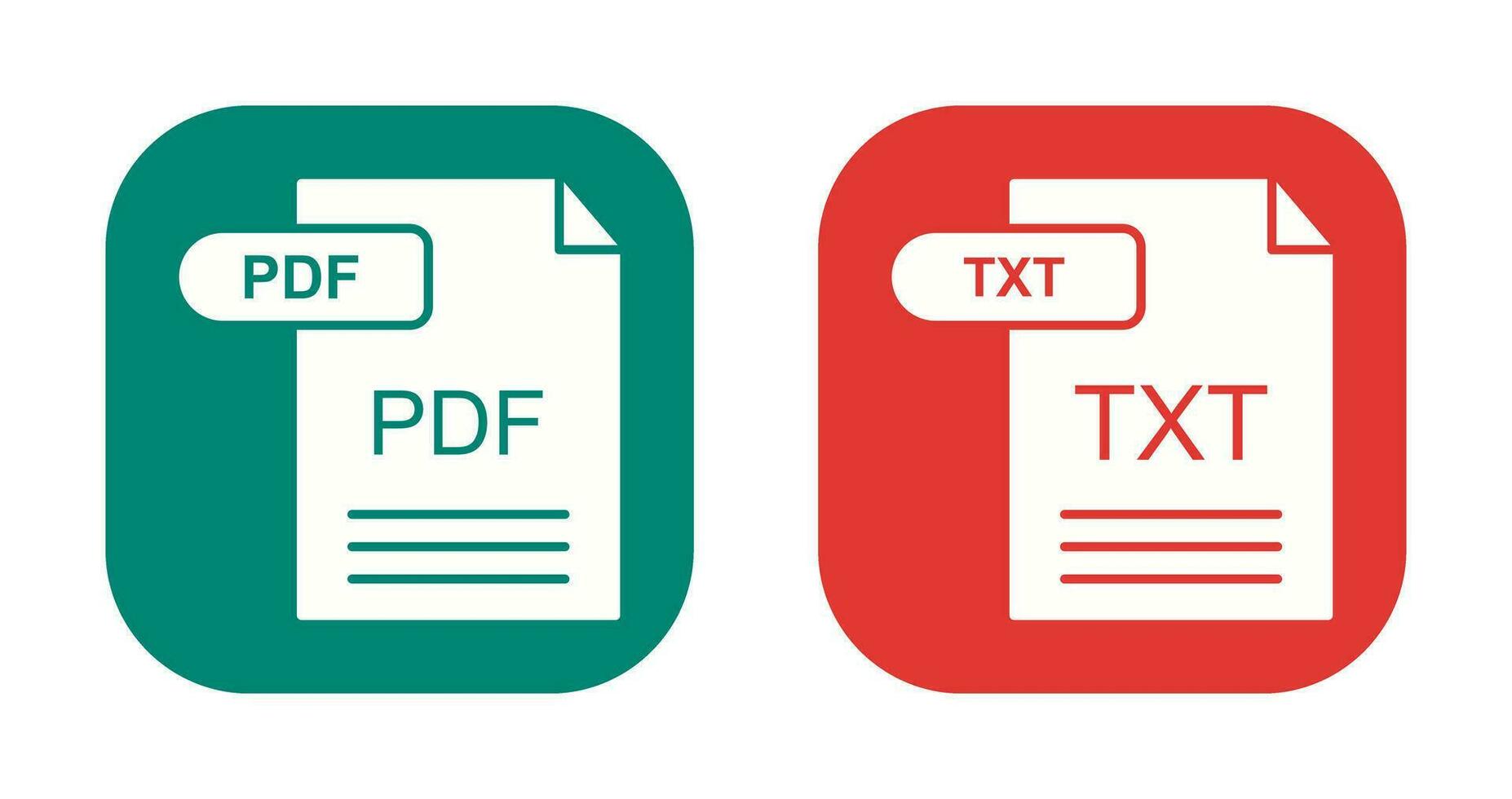 PDF and TXT Icon 32701972 Vector Art at Vecteezy