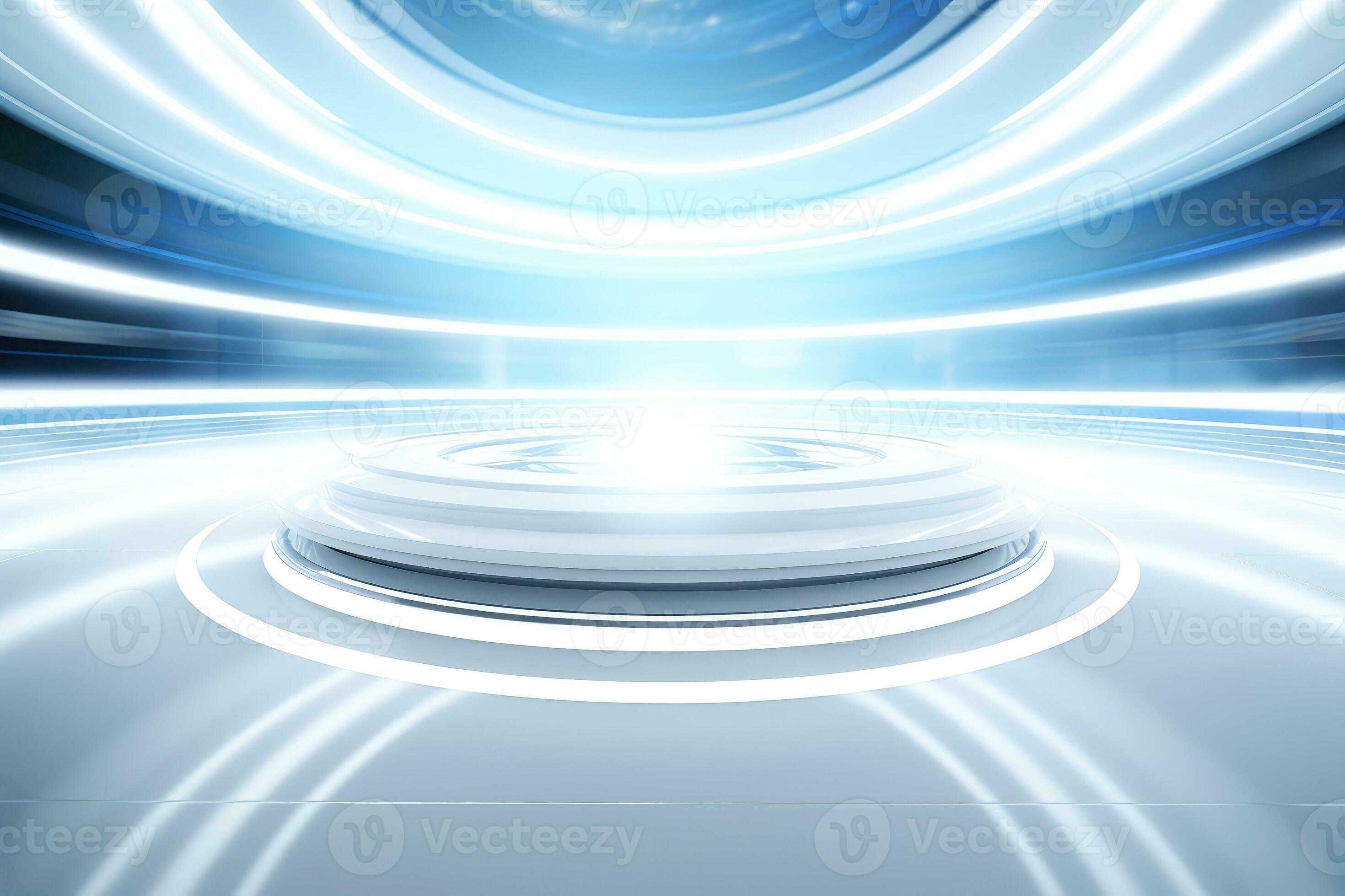 Abstract futuristic architecture background, Minimal technology white backdrop, Generative AI ...