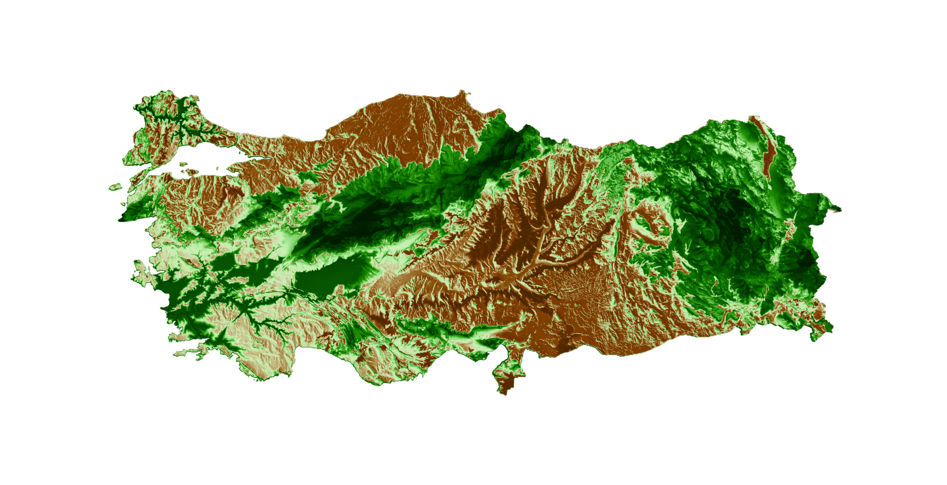 Turkey Topographic Map 3d Realistic Map Color 3d Illustration 32725002 Png