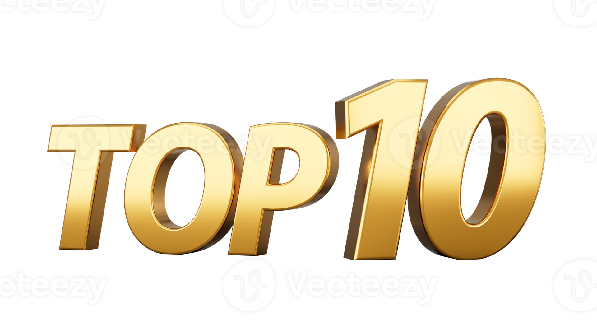 Top ten. 3d illustration 32725003 PNG