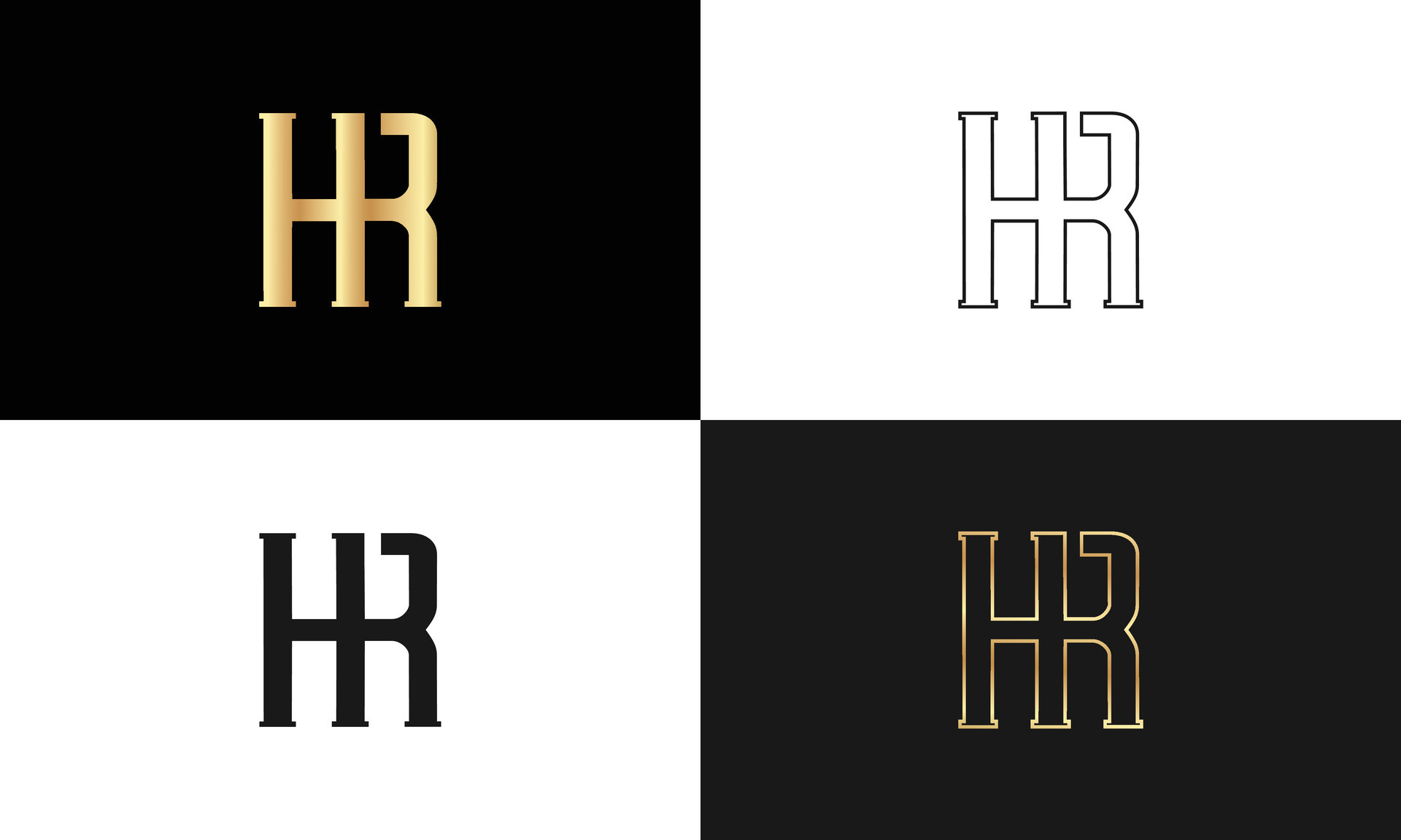 HR RH H R Initial Letter Luxury-Premium Logo. 32733314 Vector Art at Vecteezy