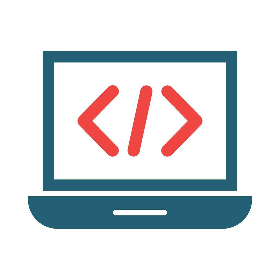 Coding Vector Glyph Two Color Icon For Personal And Commercial Use ...