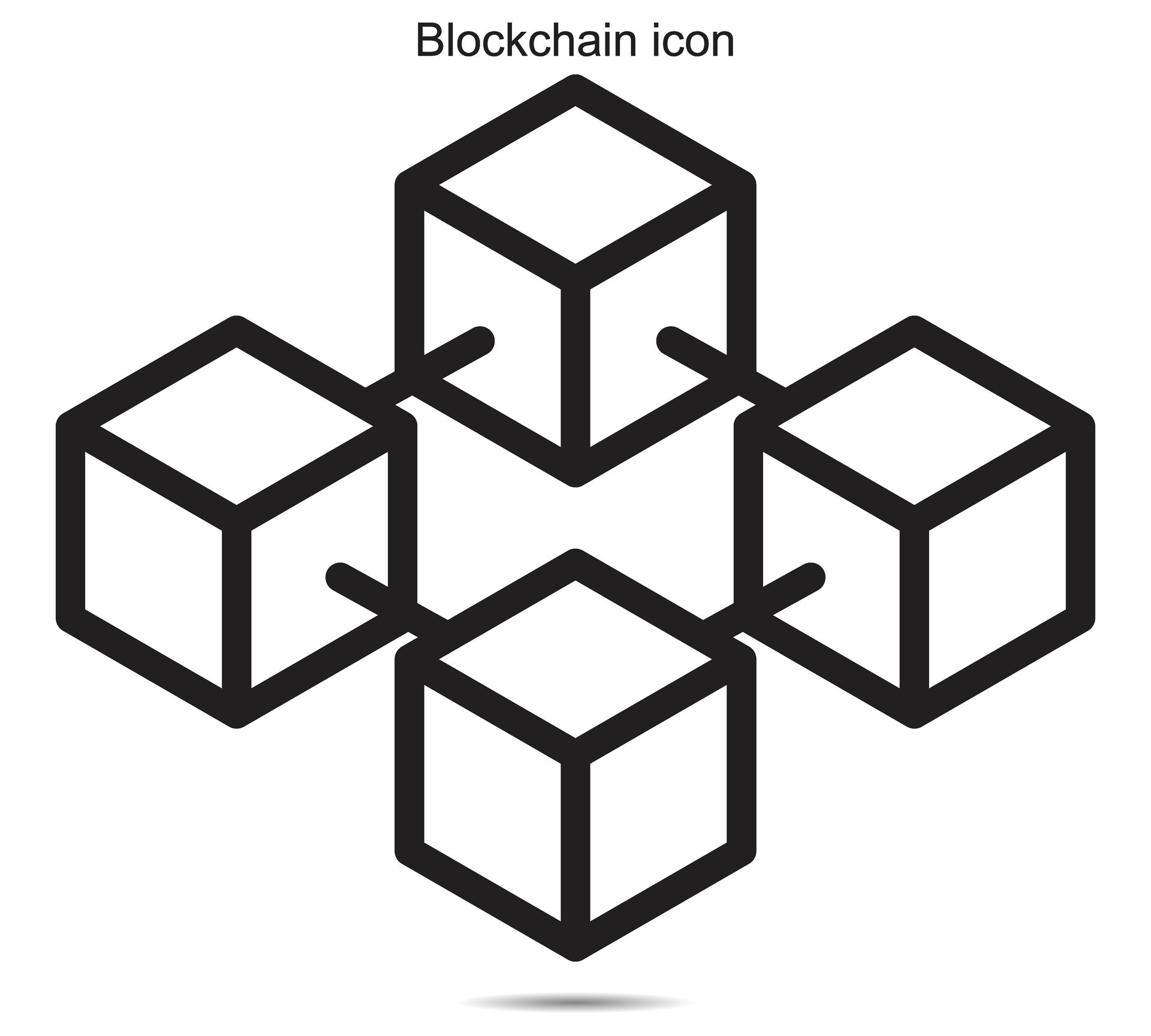 Blockchain icon, Vector illustration 32737599 Vector Art at Vecteezy