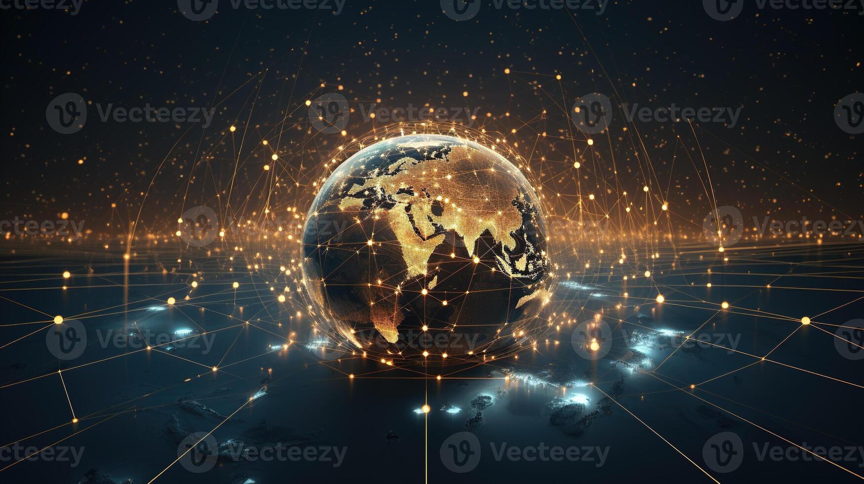 digital matrix, digital art illustration, Generative AI 32749209 Stock ...