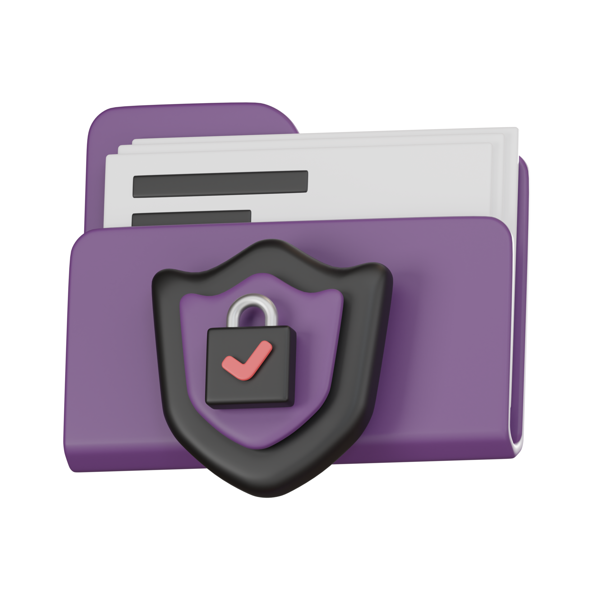 Digital Security With Folder 3d Icon Cybersecurity And Data Protection 3d Render 32752298 Png