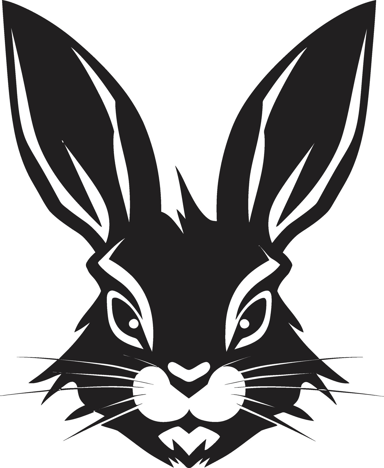 Rabbit Silhouette Mark of Excellence Black Rabbit Symbolic Insignia ... Rabbit Silhouette Mark of Excellence Black Rabbit Symbolic Insignia ...