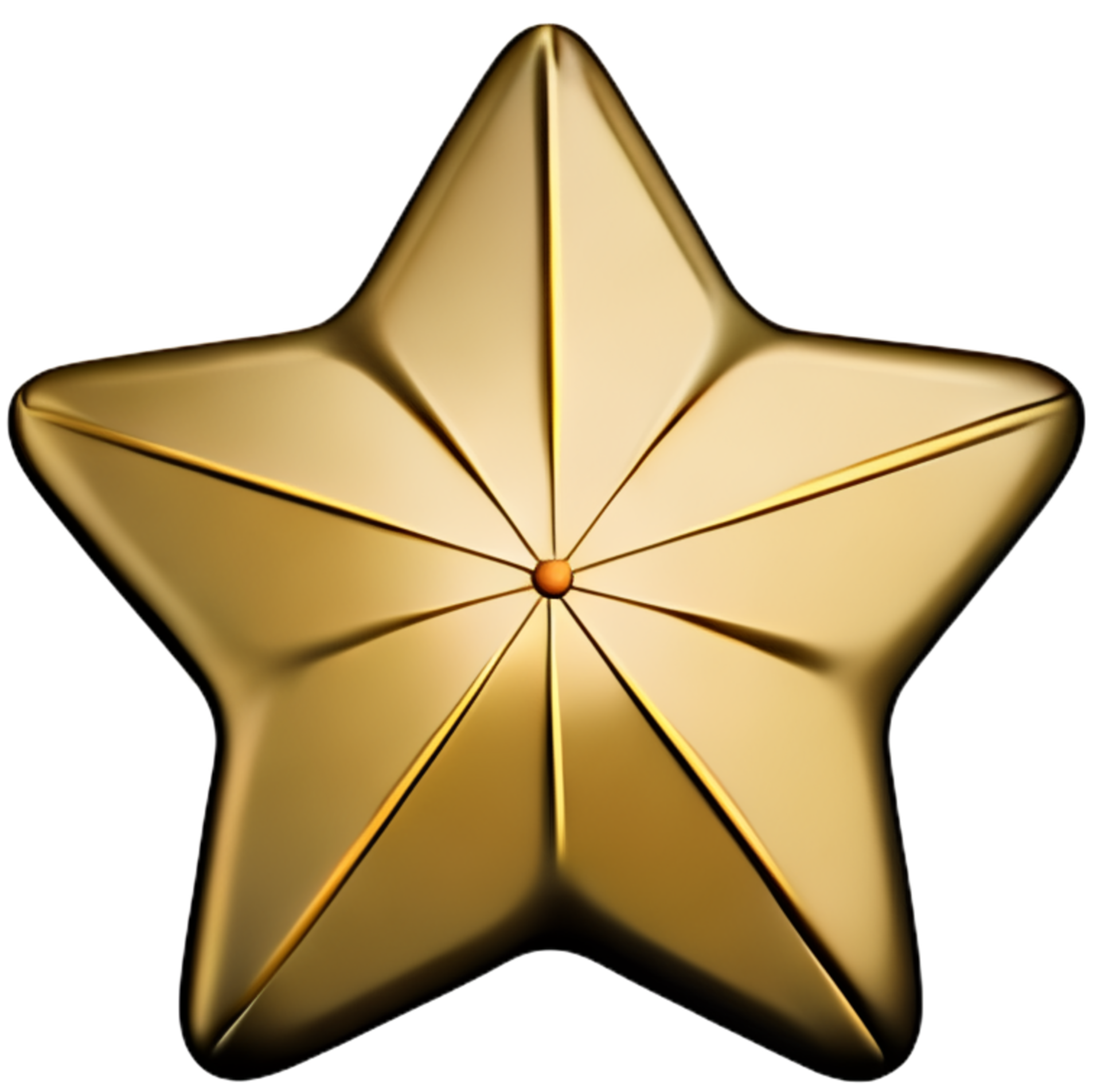 Golden star 3D ai generated 32754500 PNG