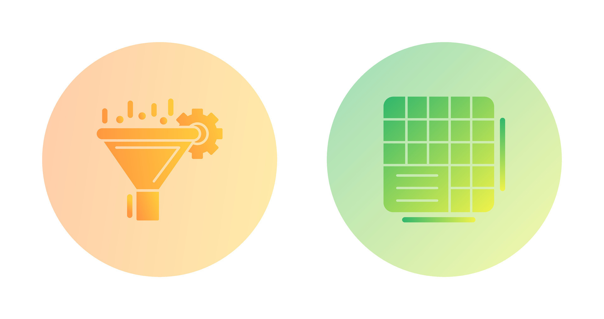 Filtering and Table Data Icon 32758615 Vector Art at Vecteezy