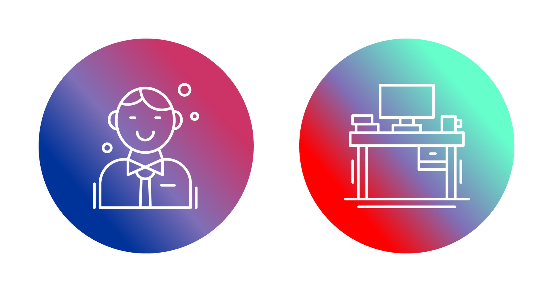 Employee and Desk Icon 32763342 Vector Art at Vecteezy