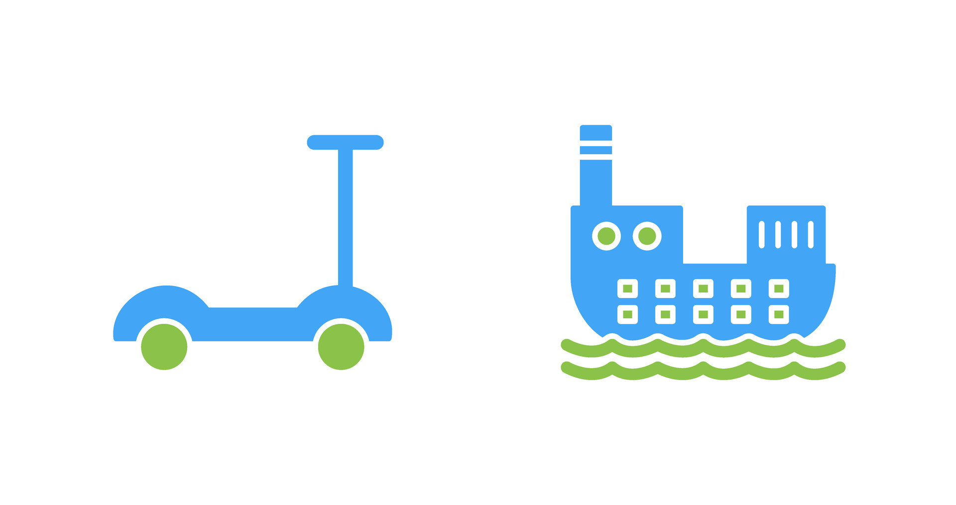 Scootie and Cargo Ship Icon 32771637 Vector Art at Vecteezy