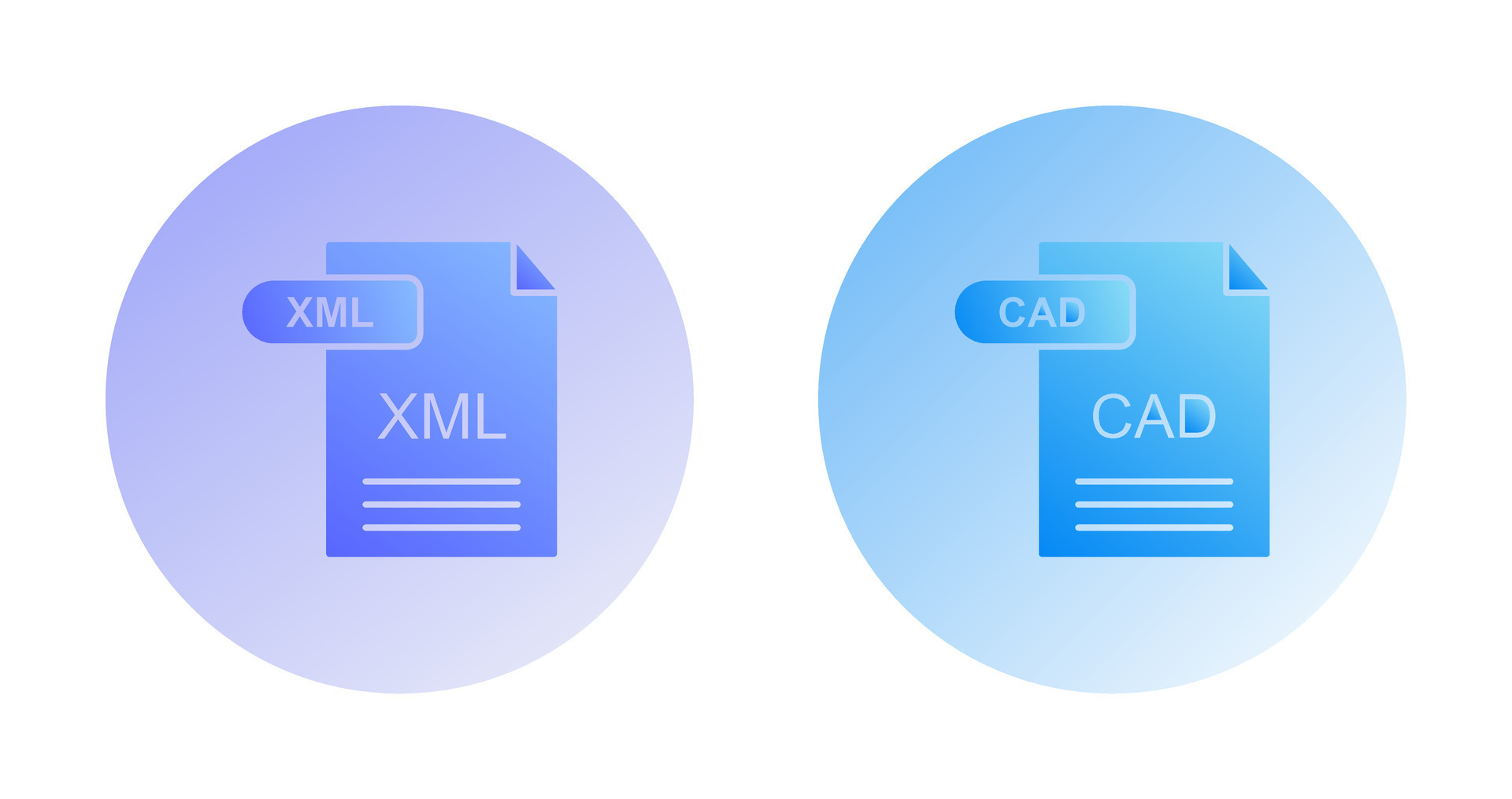 XML and CAD Icon 32771862 Vector Art at Vecteezy