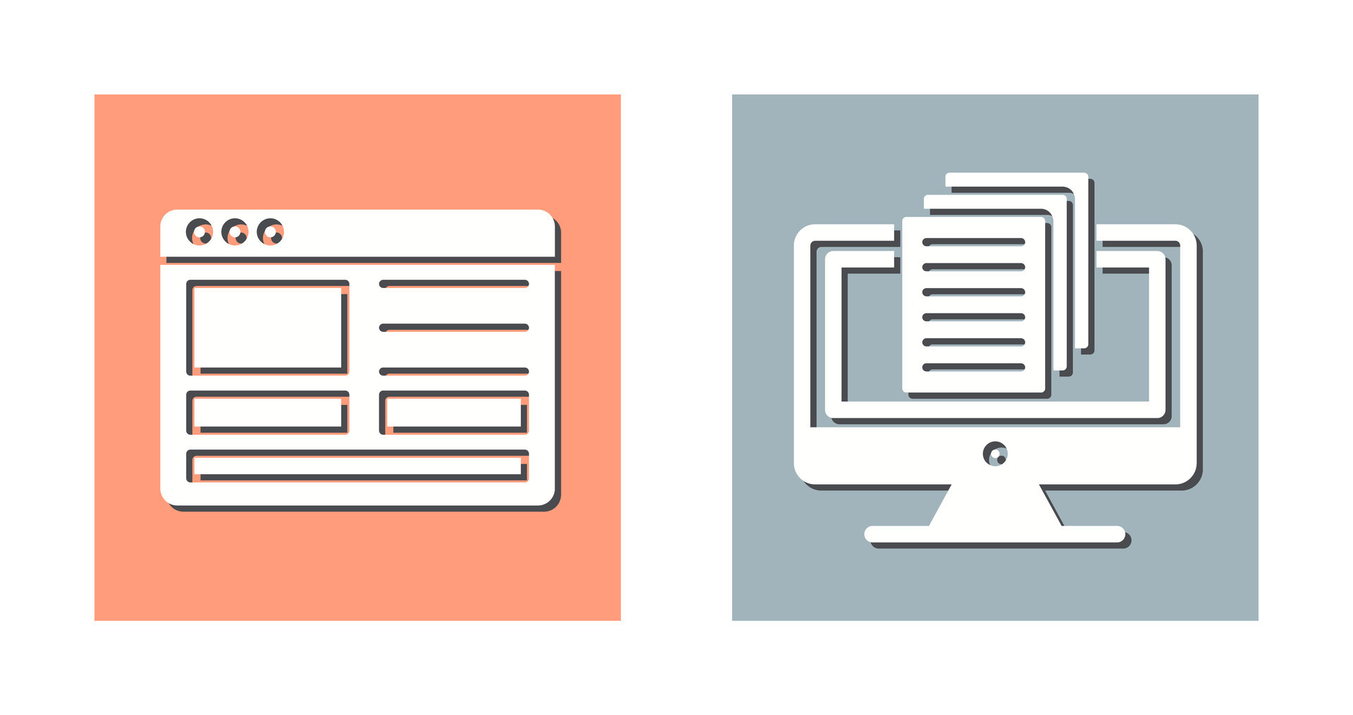 Web Design and Document Icon 32784340 Vector Art at Vecteezy