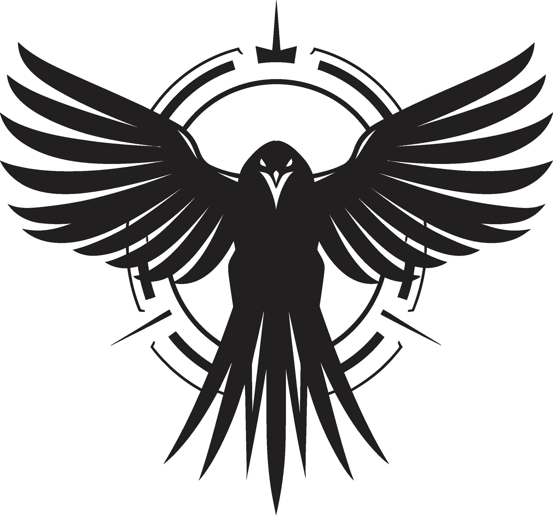 Raven Silhouette Geometric Logo Sleek Crow Iconic Emblem 32787779 ... Raven Silhouette Geometric Logo Sleek Crow Iconic Emblem 32787779 ...