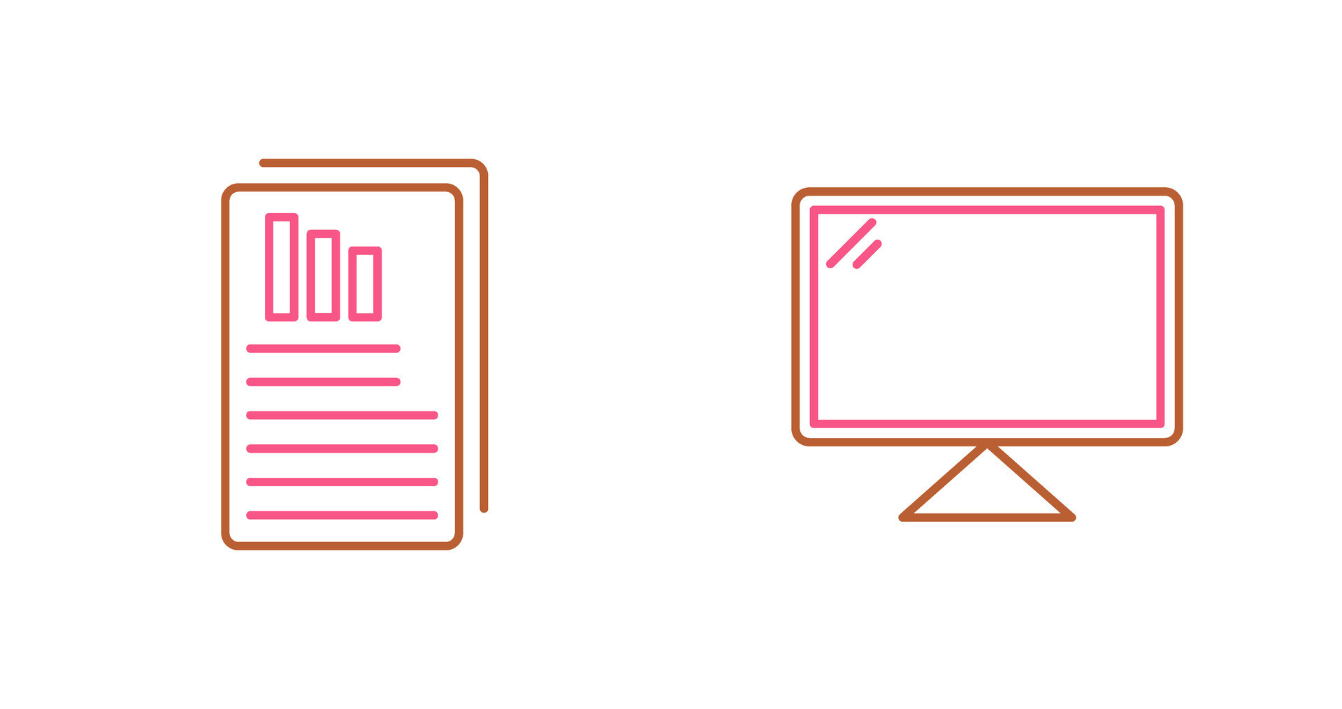 Reports and Computer Icon 32788673 Vector Art at Vecteezy