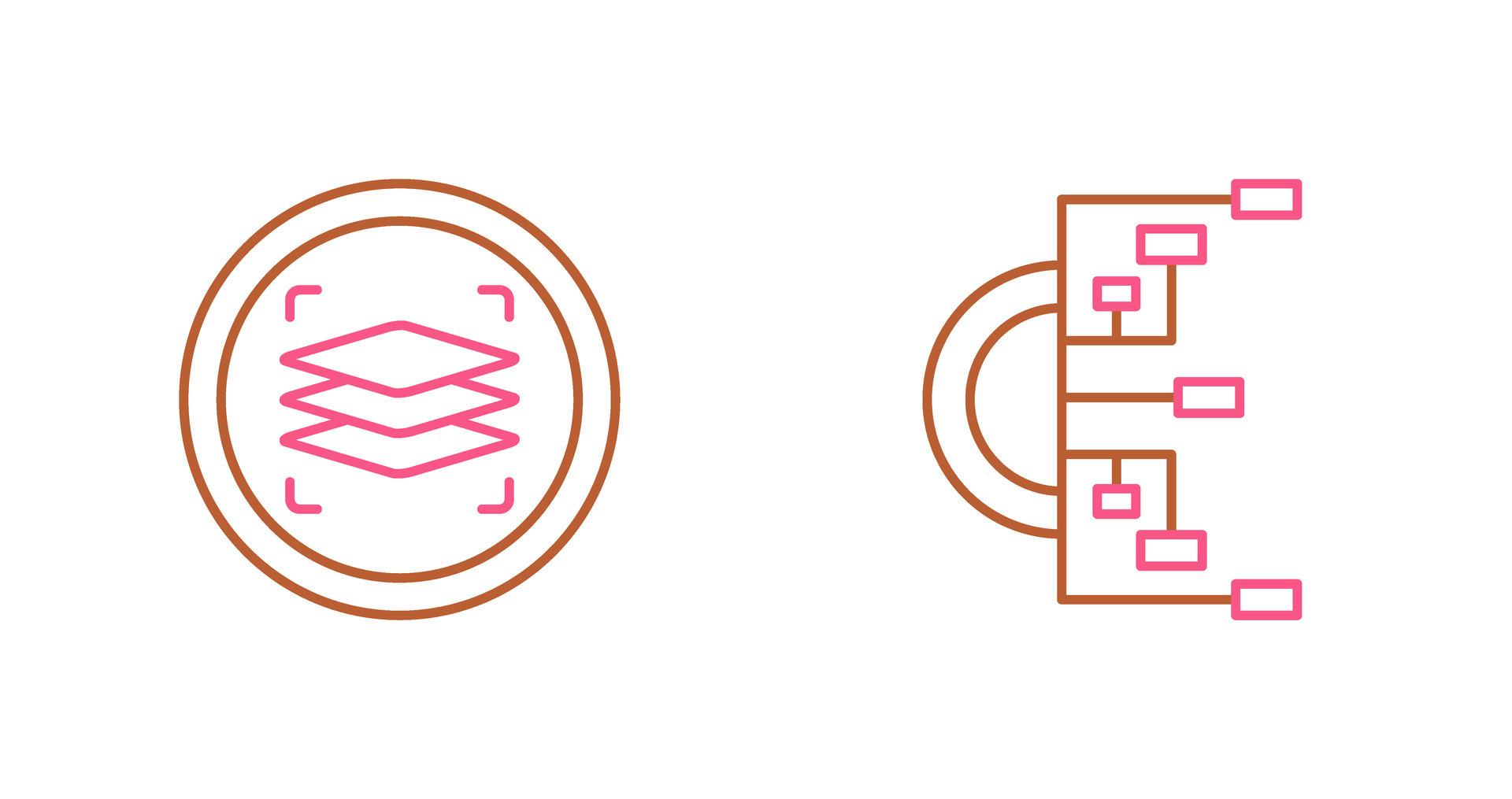 Layers and Flowchart Icon 32789012 Vector Art at Vecteezy