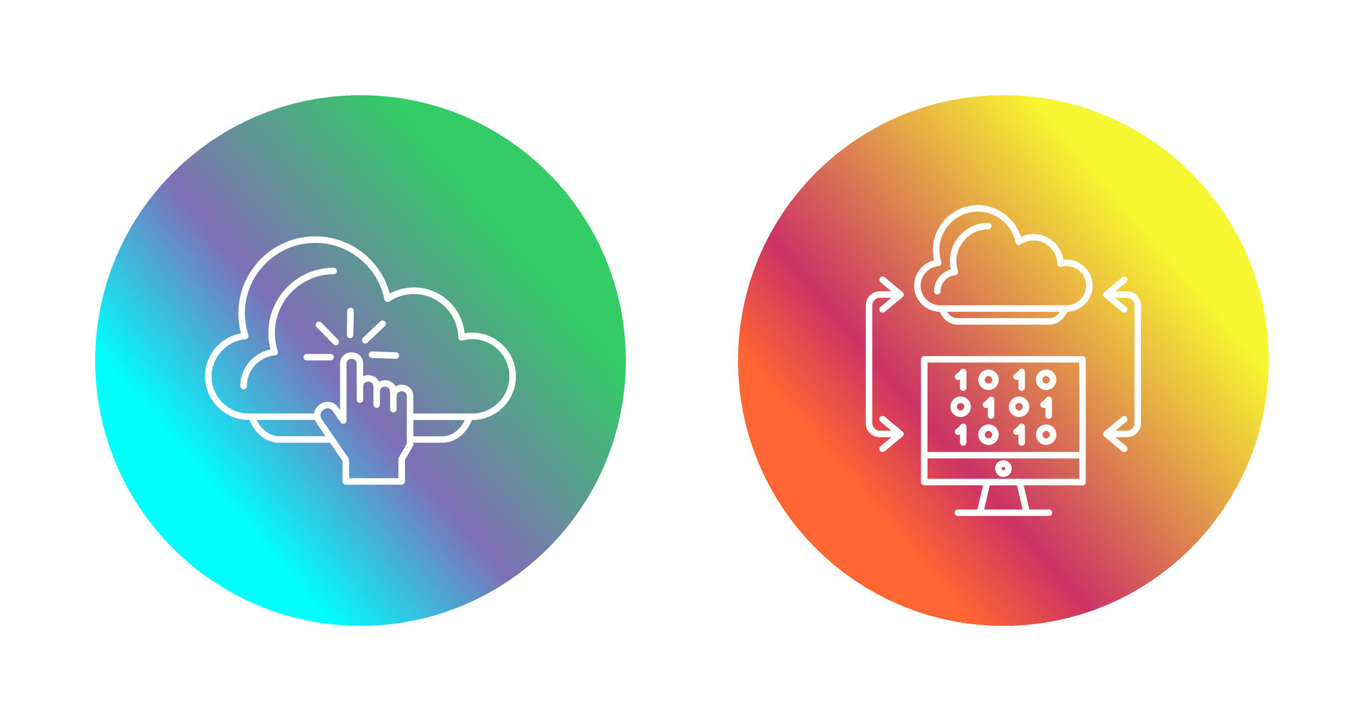 Cloud Computing and Cloud Coding Icon 32790541 Vector Art at Vecteezy