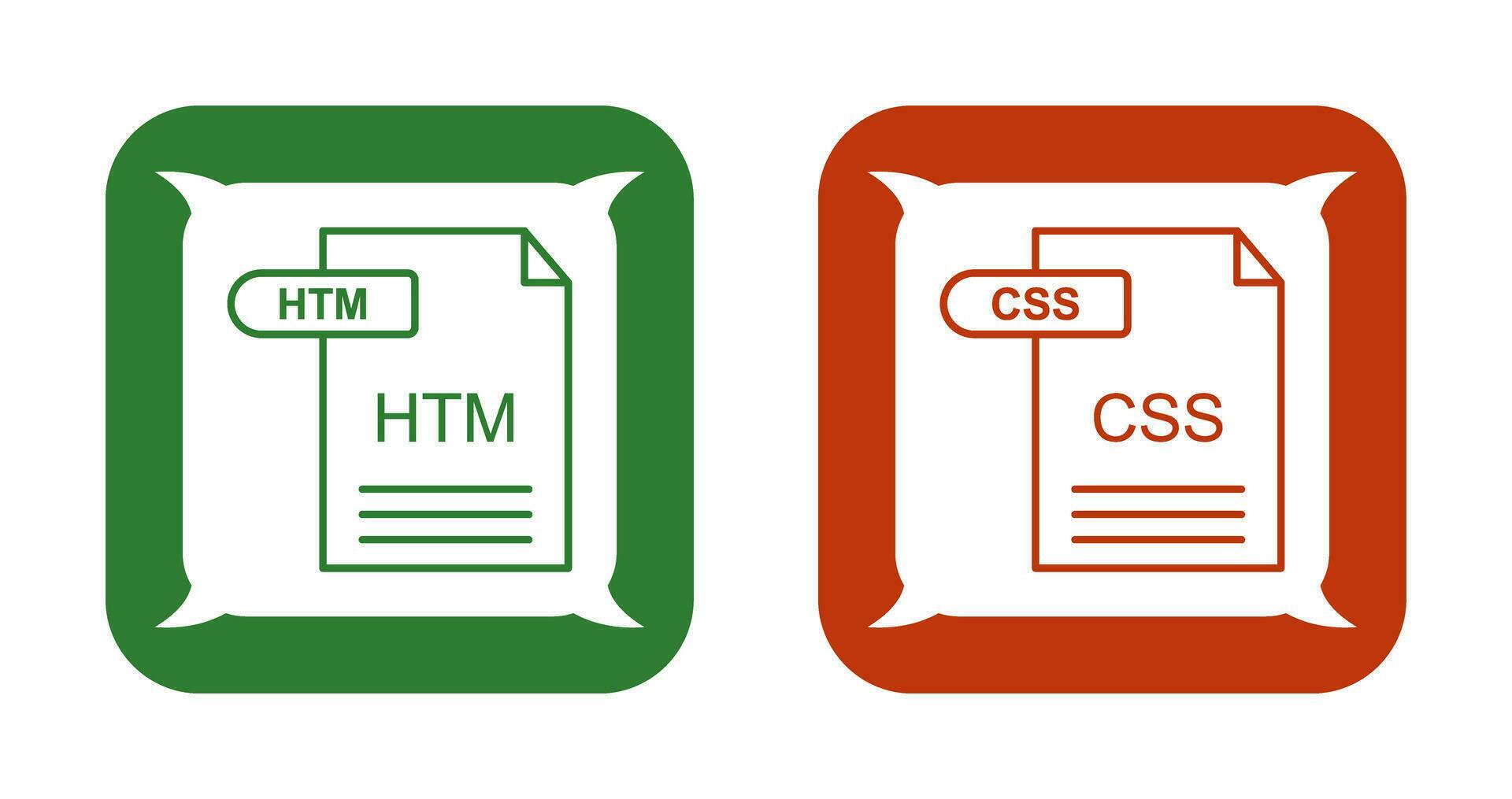 HTM and CSS Icon 32793981 Vector Art at Vecteezy