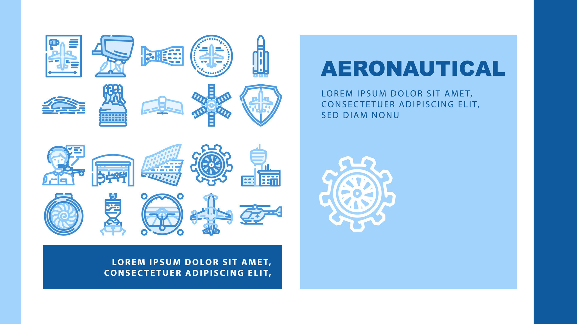 Aeronautical Engineer Aviation Landing Header Vector 32831020 Vector