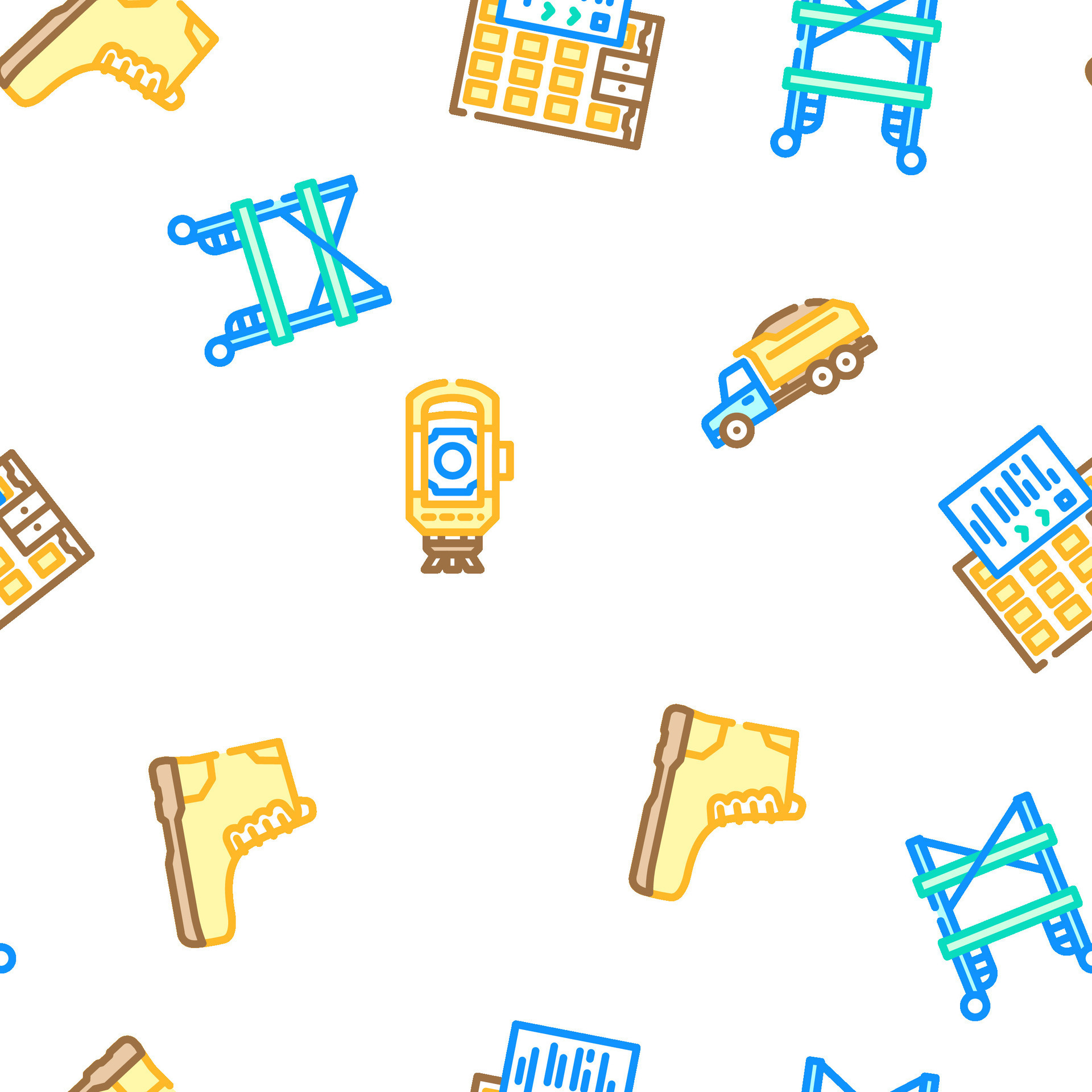 Civil Engineer Construction Vector Seamless Pattern 32831206 Vector Art