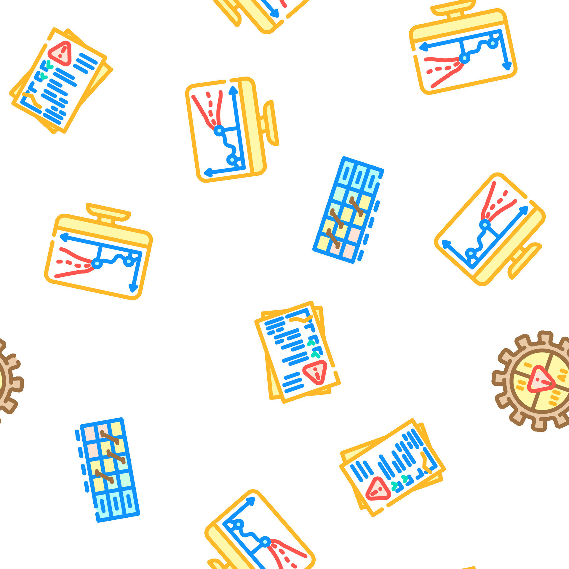 Risk Analyst Business Seamless Pattern Vector 32831270 Vector Art At
